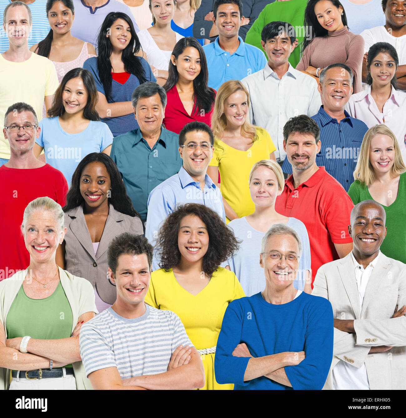 Large group of multi - ethnic people Stock Photo - Alamy