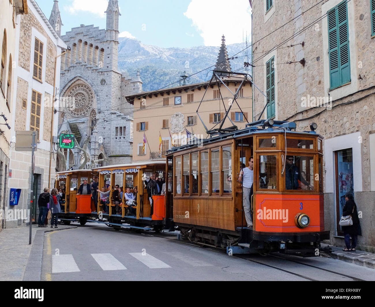 Old Tram in Soller, Mallorca, Spain Stock Photo - Alamy