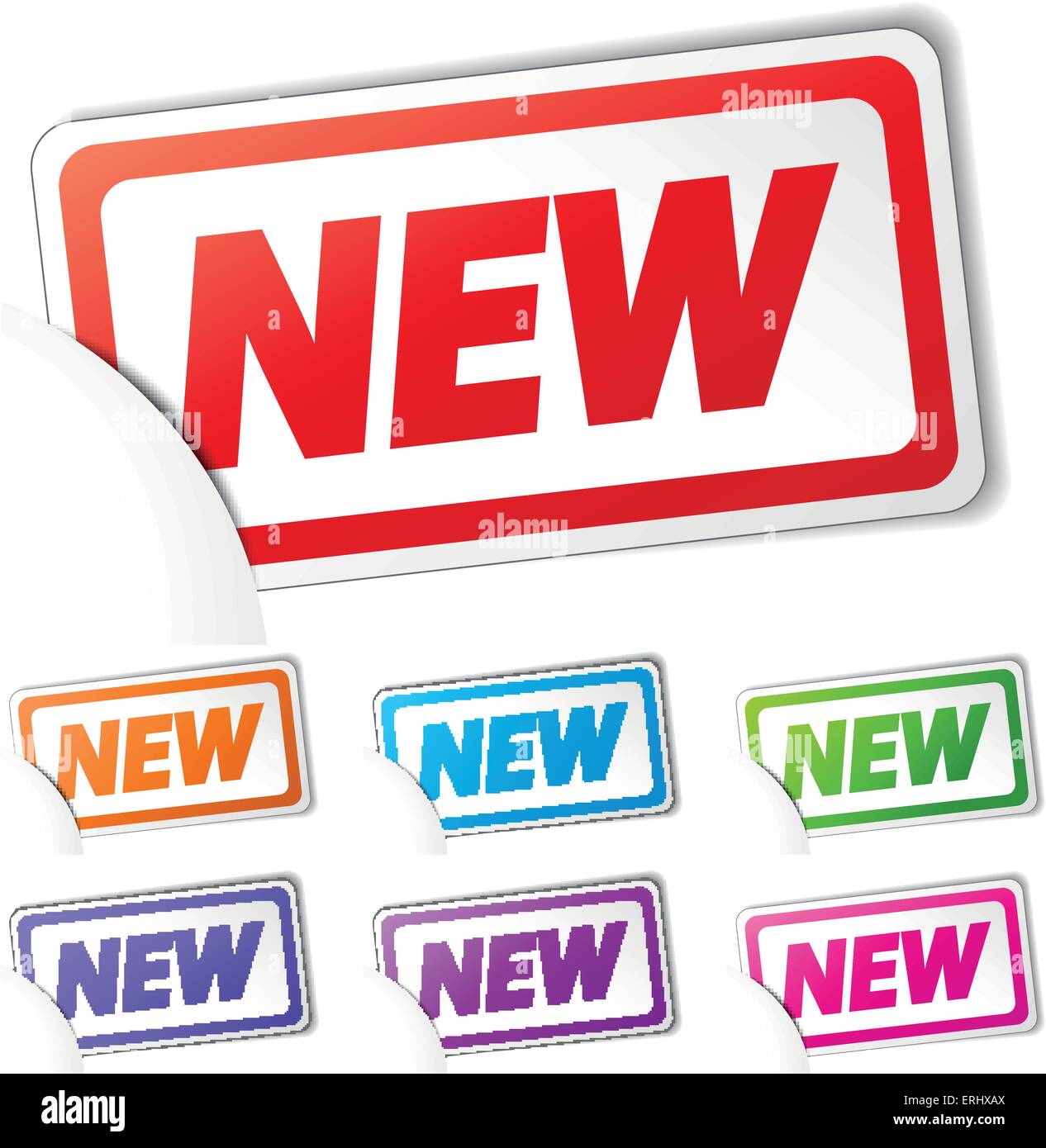 Vector illustration of new tags set on white background Stock Vector ...