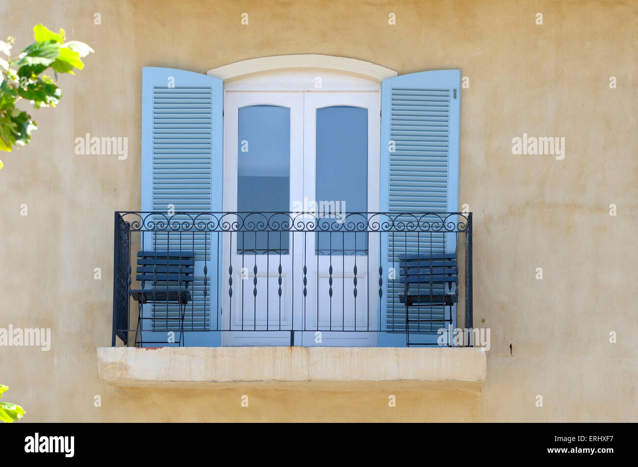 Balcony with balustrade and louvre doors in Hermanus, Western Cape ...