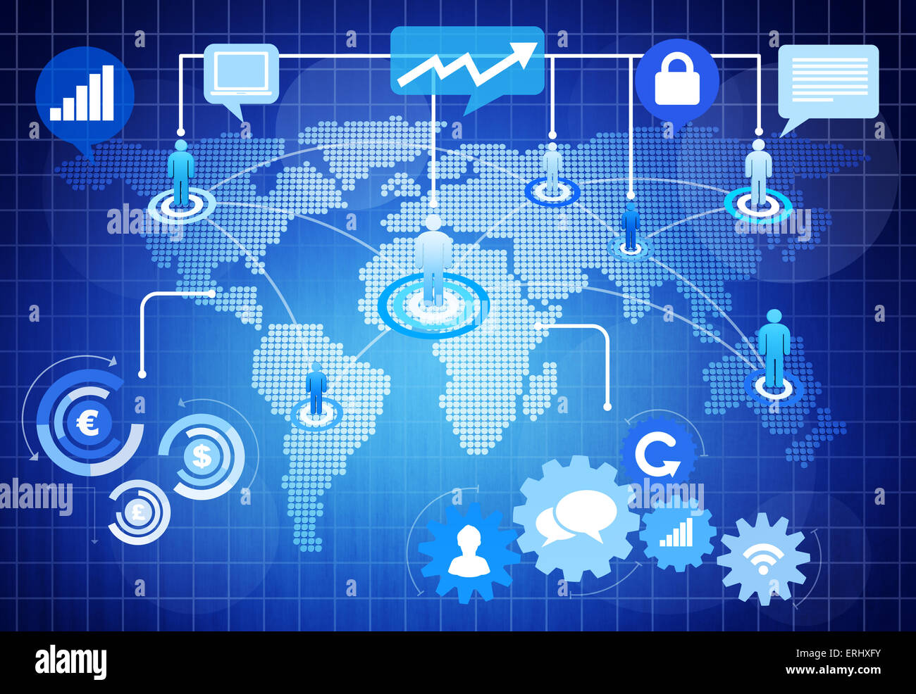 Communication world map hi-res stock photography and images - Alamy