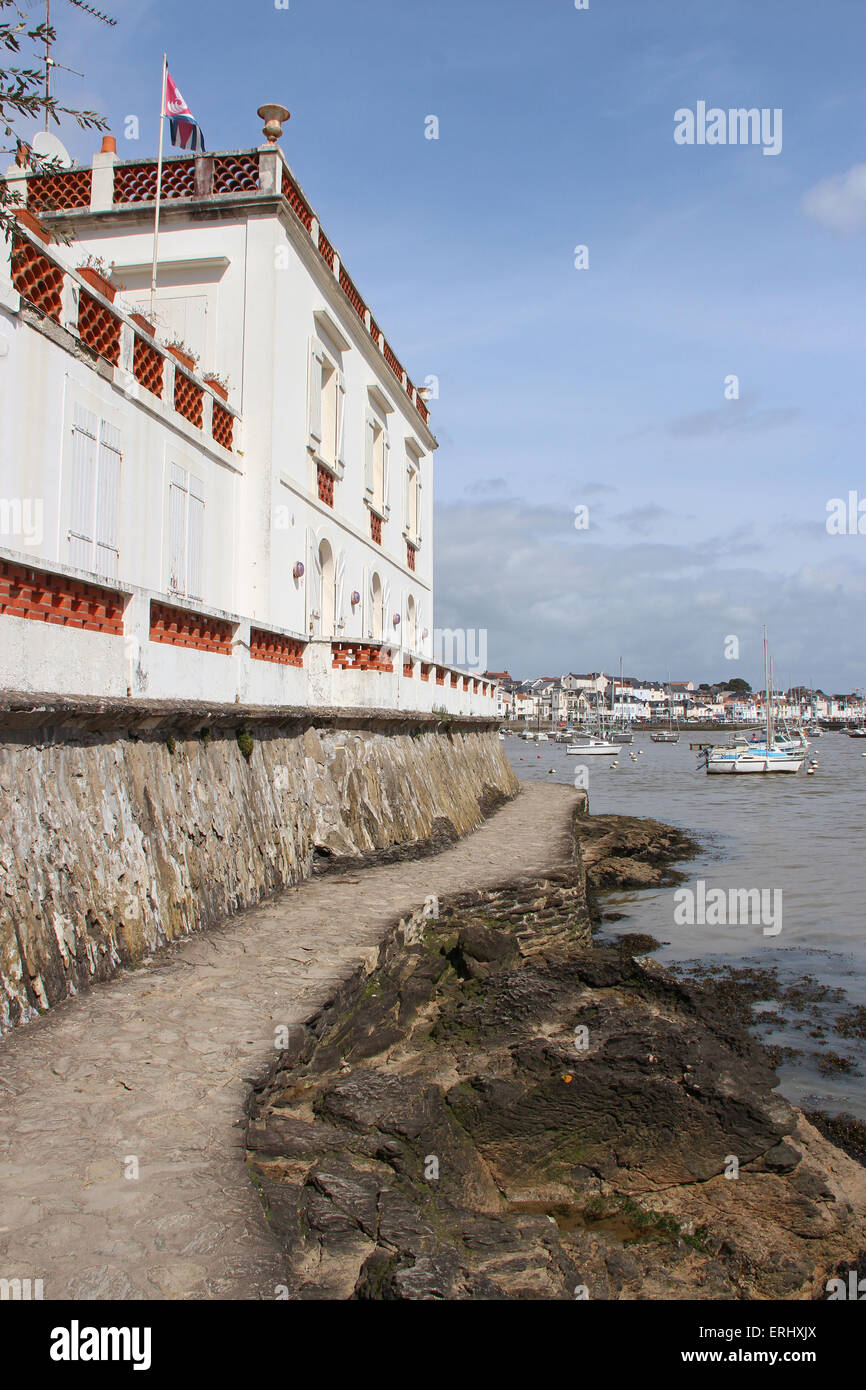 A house was built at the edge of a quay in Pornic, France, on 04/01/15 ...