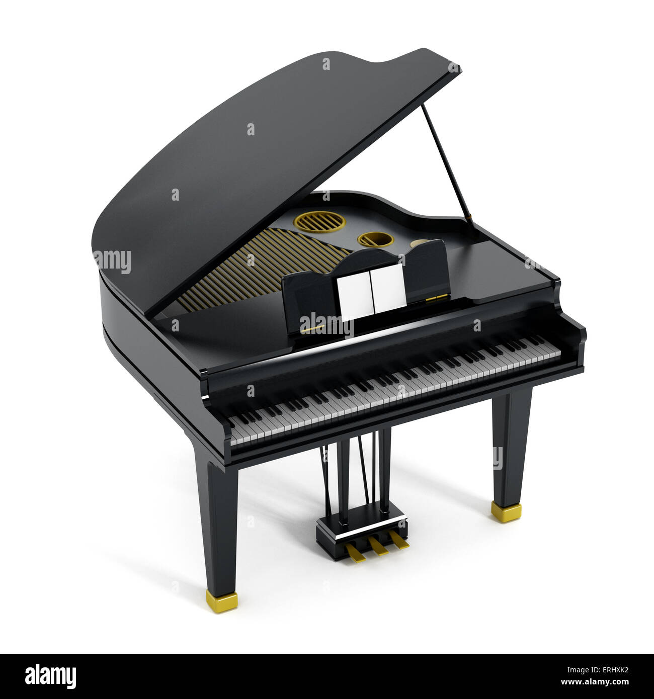 Piano keys. Diagonal perspective. DOF effect Stock Photo - Alamy