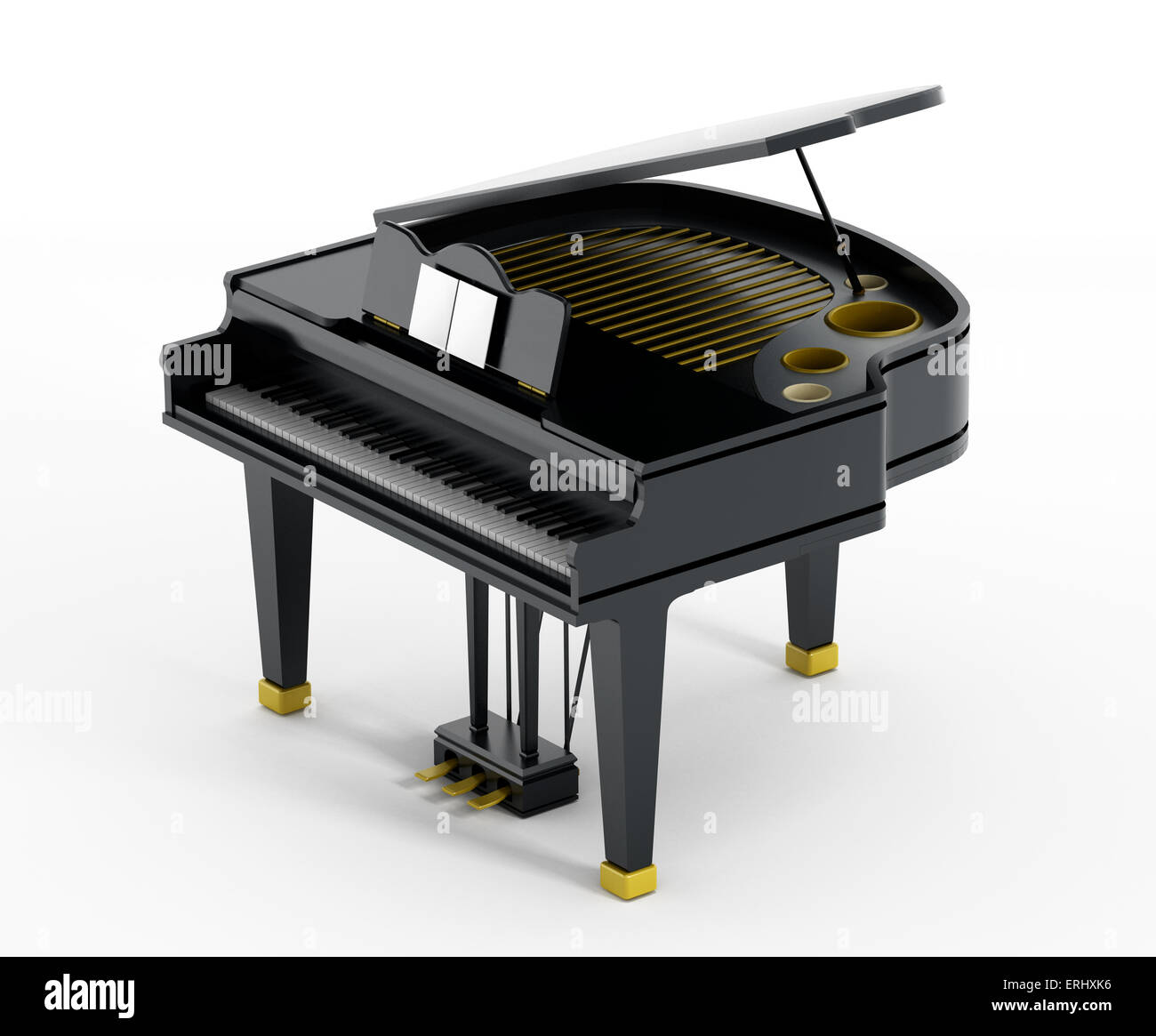 Piano keys. Diagonal perspective. DOF effect Stock Photo - Alamy