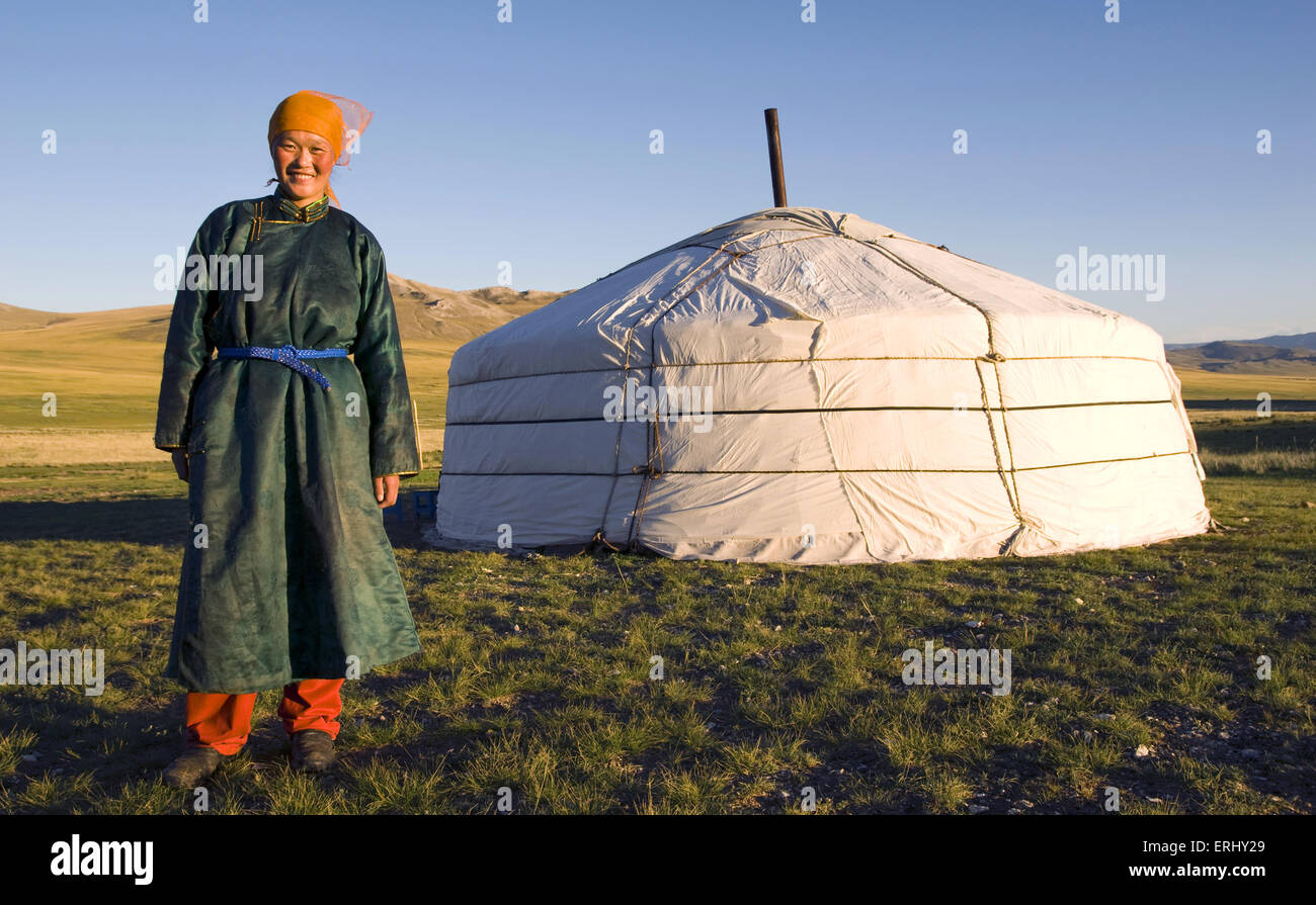 Beautiful mongolian young woman hi-res stock photography and images - Alamy