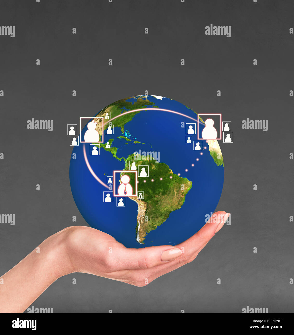 Planet earth in a human hand Stock Photo - Alamy