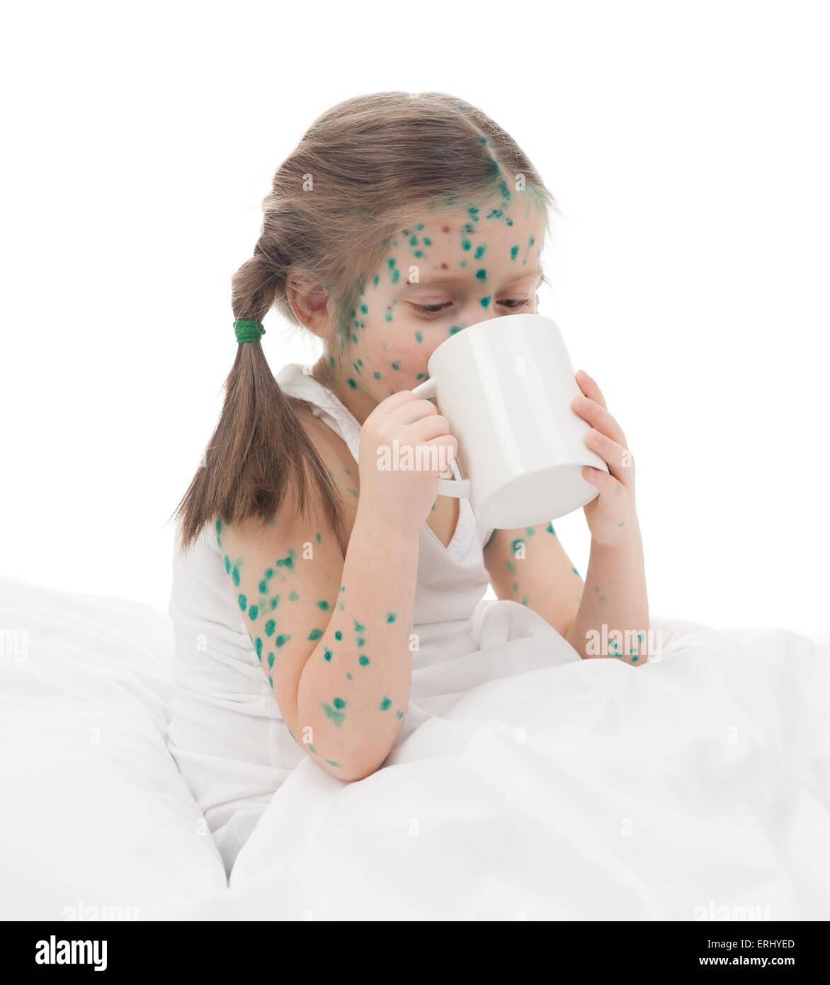 Sick child drinking bed hi-res stock photography and images - Alamy