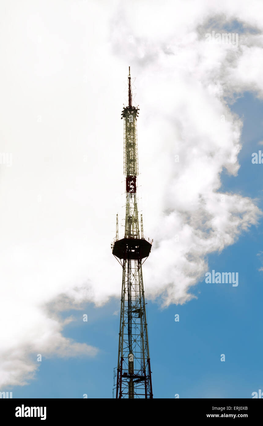 television tower against the sky Stock Photo - Alamy