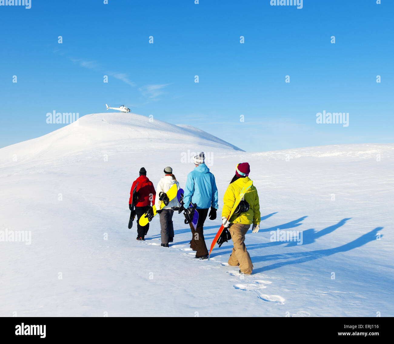Snowboarders mountain hi-res stock photography and images - Alamy