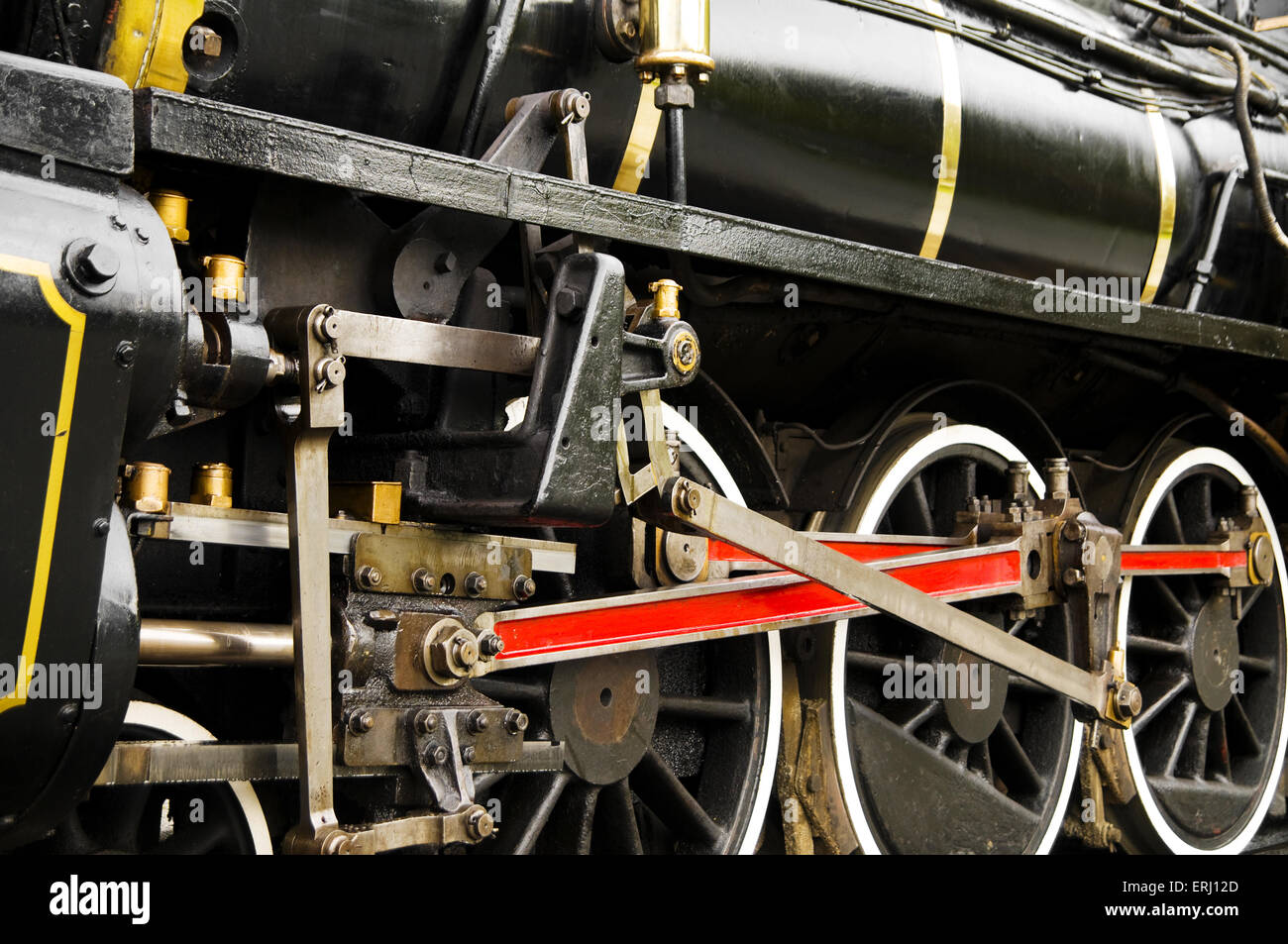 Close-up of steam train wheel Stock Photo - Alamy