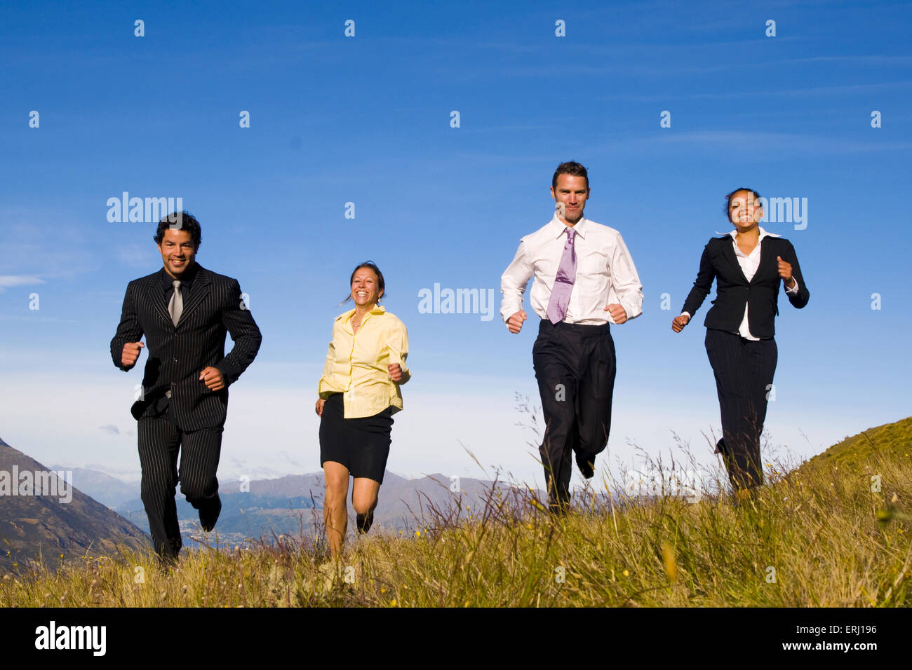 Businessman running hill hi-res stock photography and images - Alamy