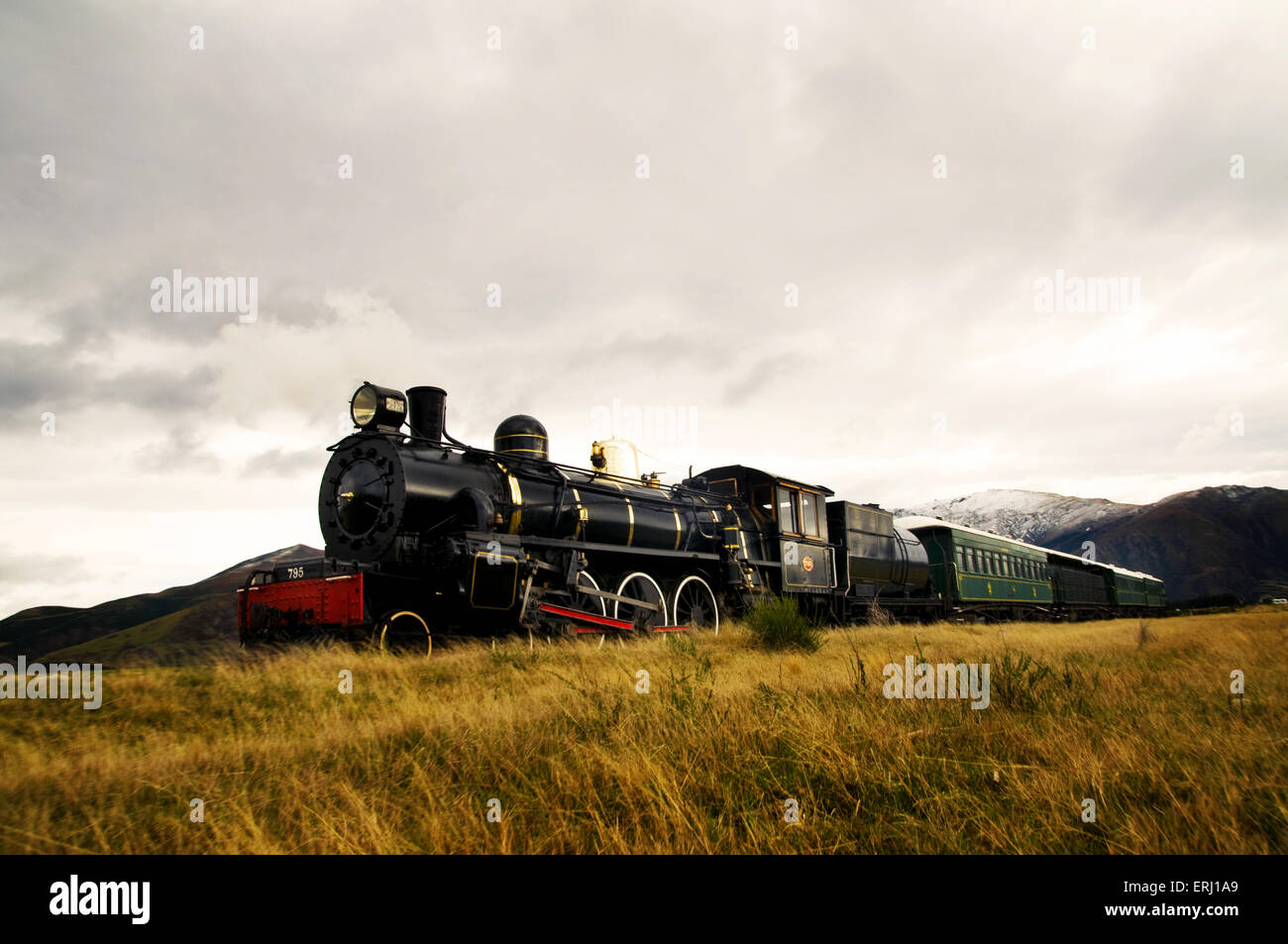 Steam train in a open countryside Stock Photo - Alamy