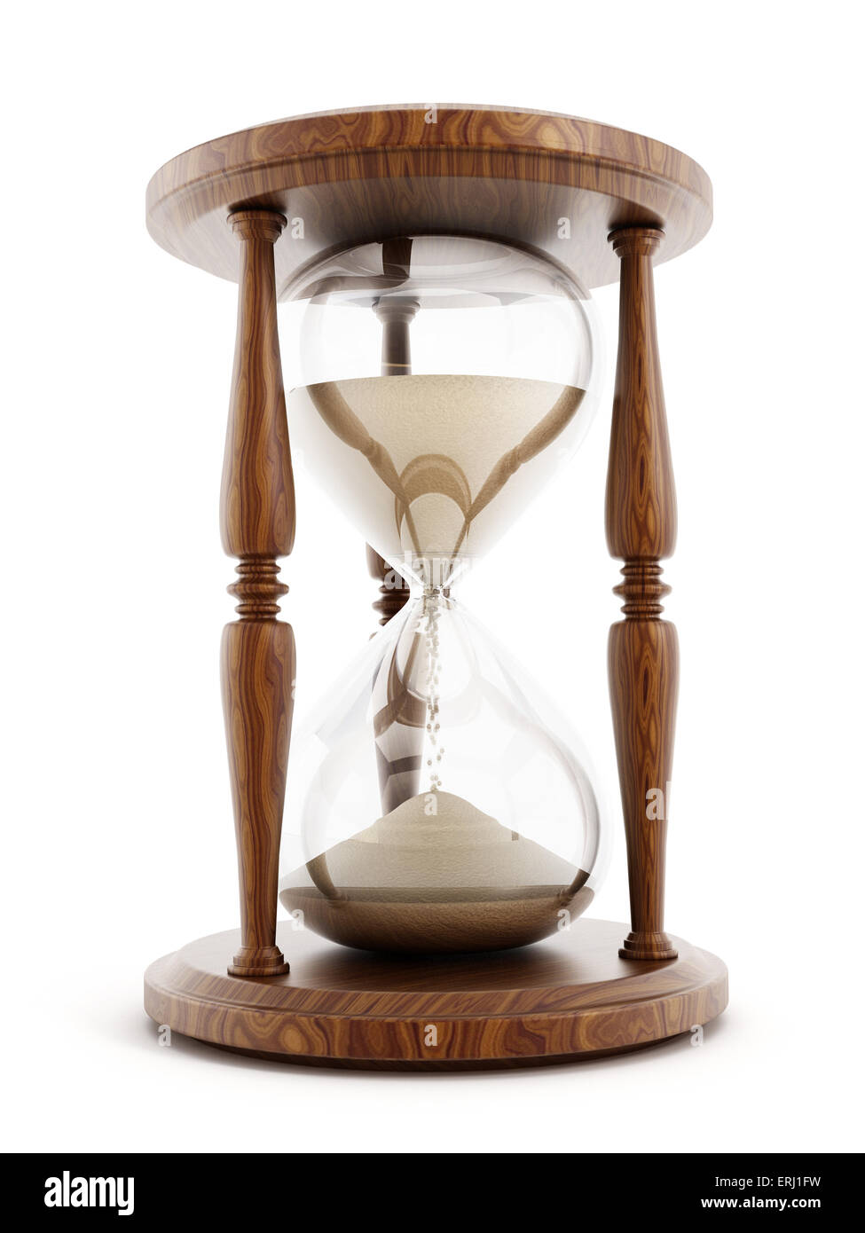 Sandglass isolated on white background Stock Photo - Alamy