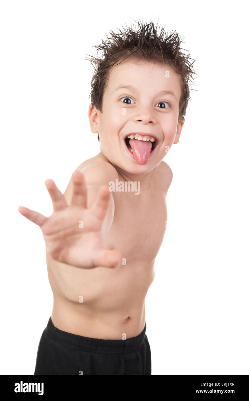 child with wet hair isolated Stock Photo - Alamy