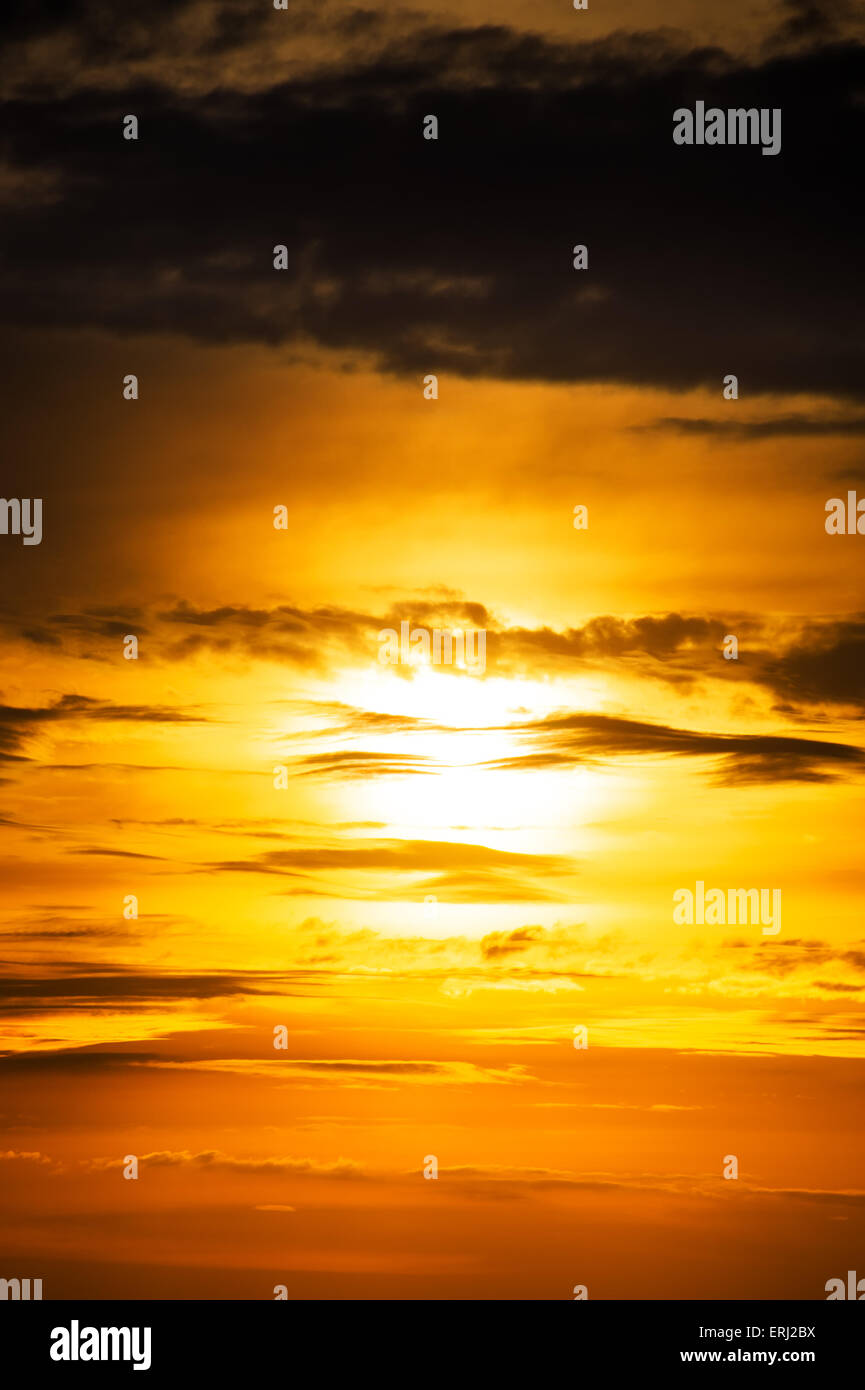 bright sunset photo as background Stock Photo - Alamy