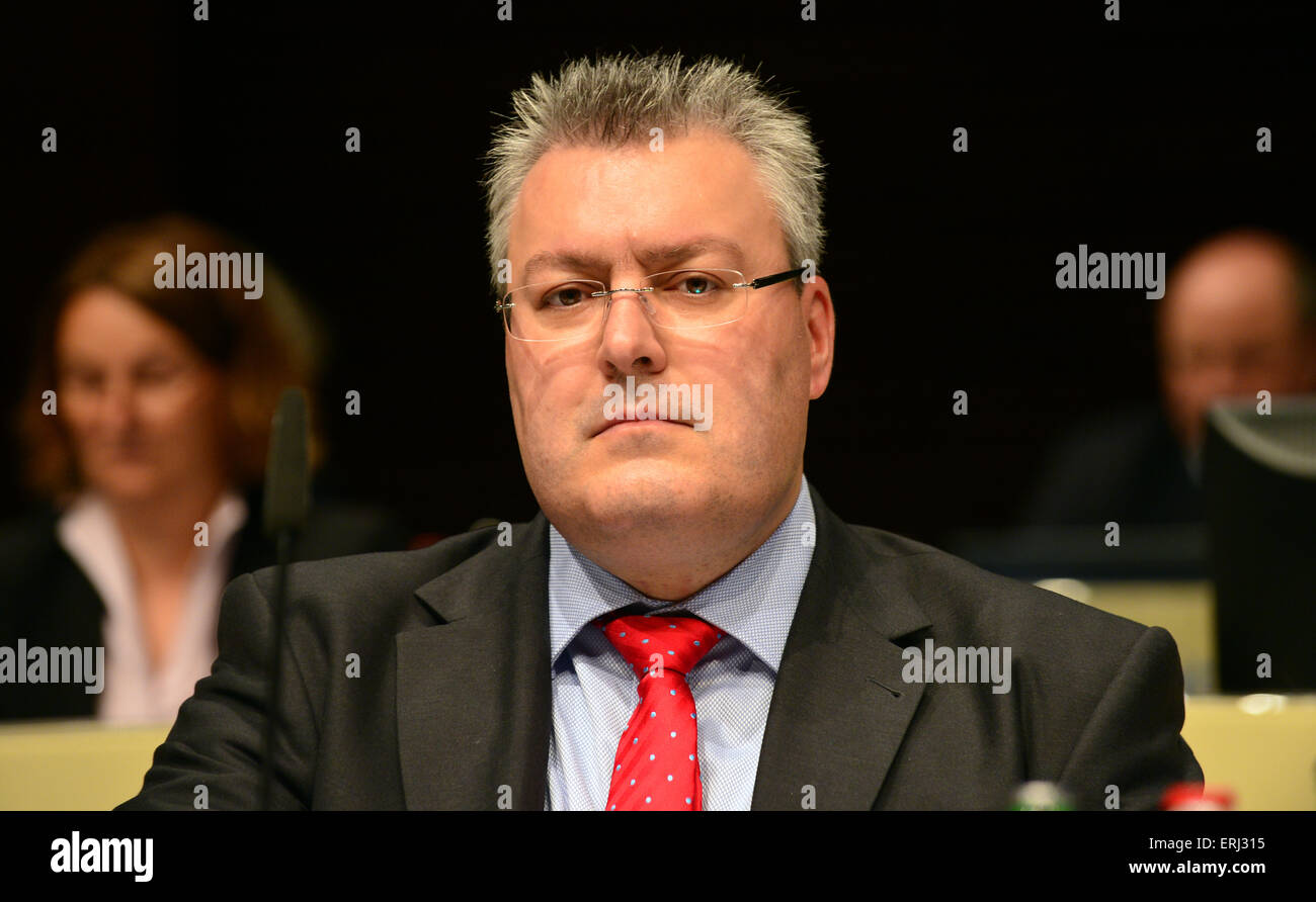 Weimar, Germany. 03rd June, 2015. CEO Michael Mertin sits at the ...