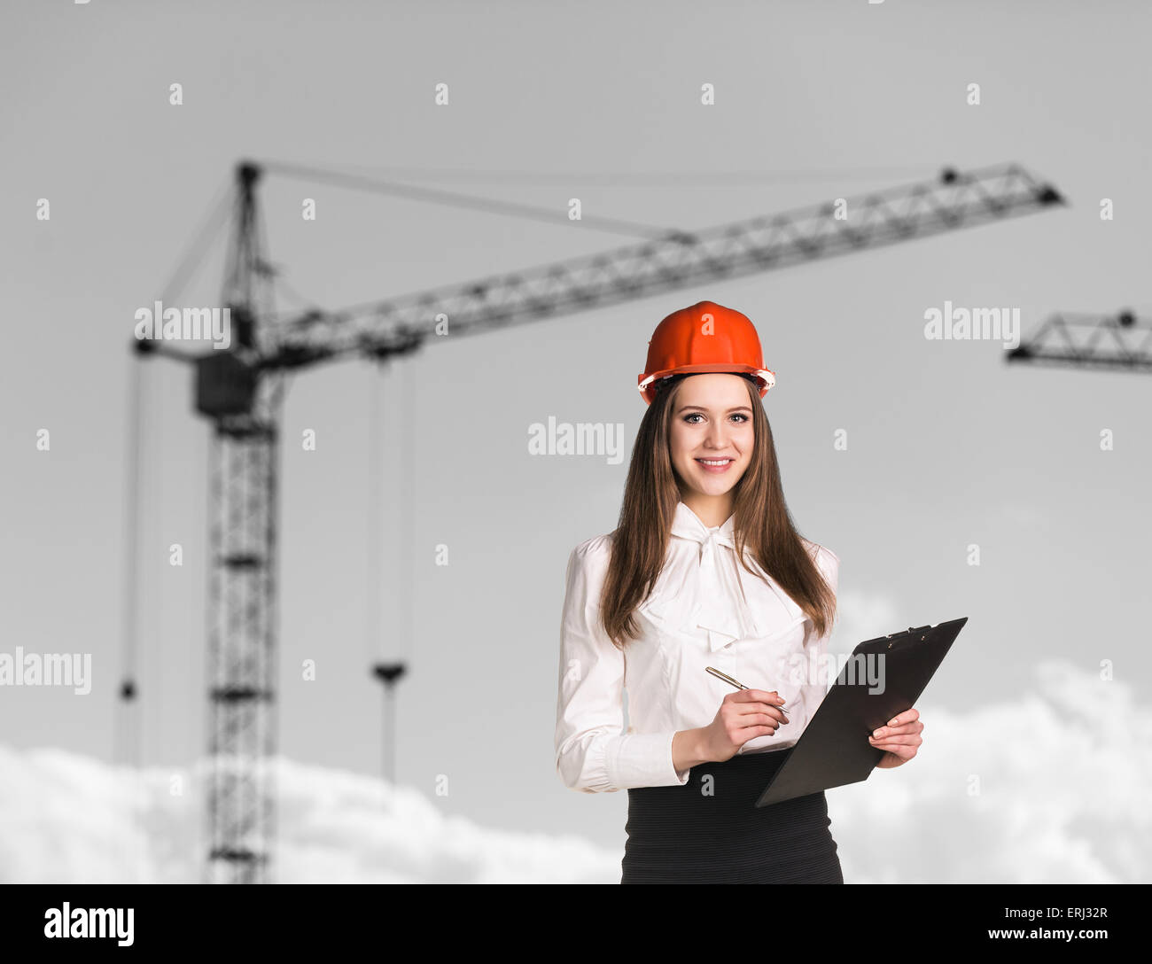 Female architect and female builder hi-res stock photography and images ...