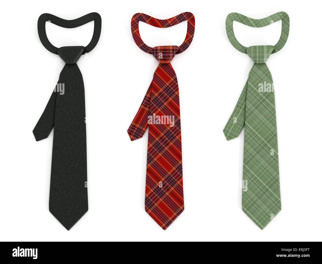 Three neckties isolated on white background Stock Photo - Alamy