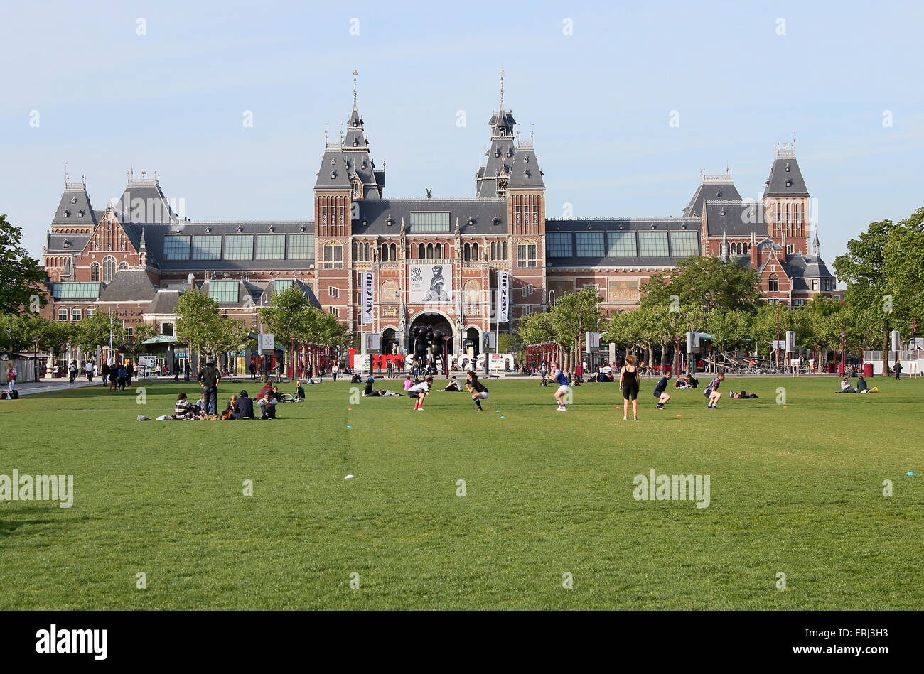 19th century Rijksmuseum building, Amsterdam, The Netherlands seen from ...