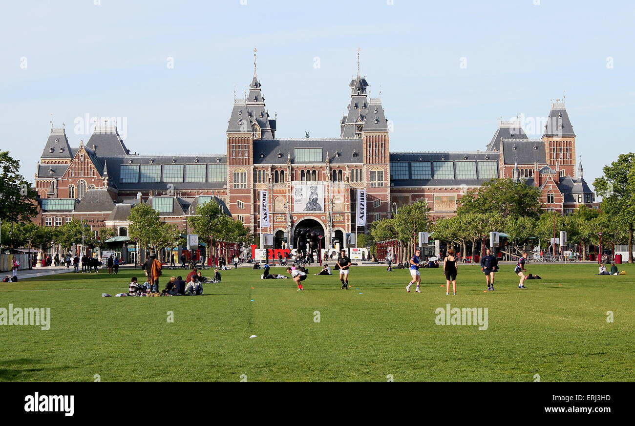 Rijksmuseum building, Amsterdam, The Netherlands seen from the south ...