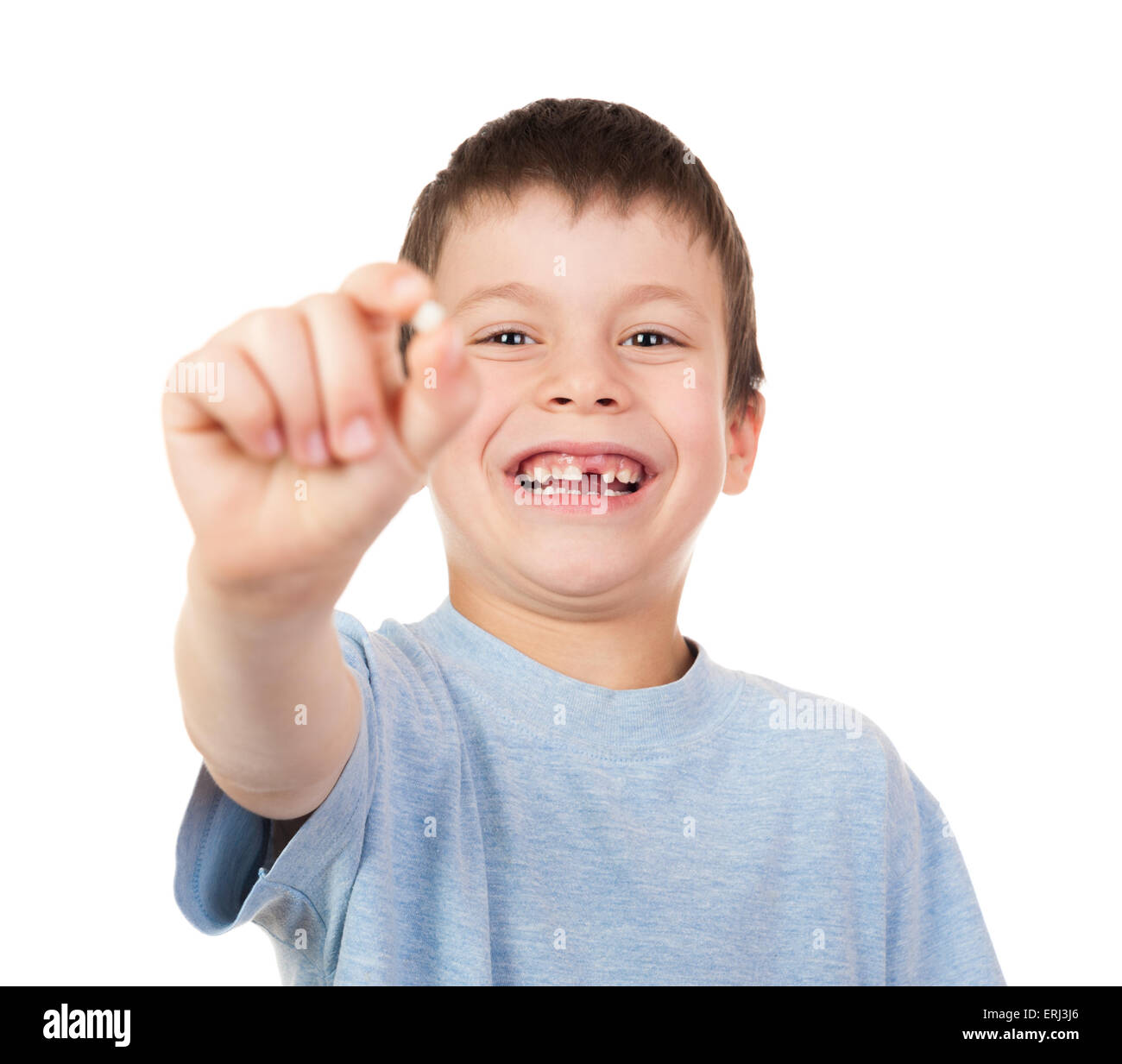 boy show a lost tooth Stock Photo - Alamy