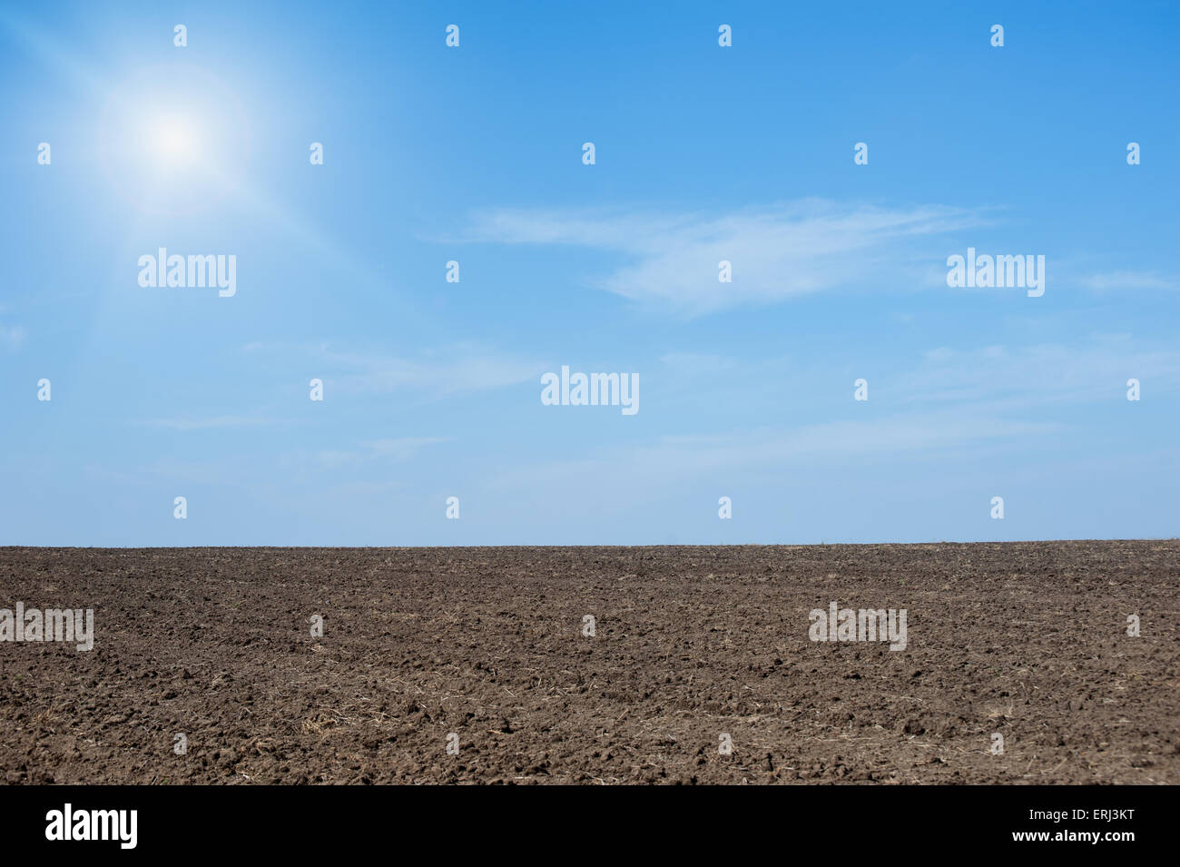 Background from arable land and sky Stock Photo - Alamy