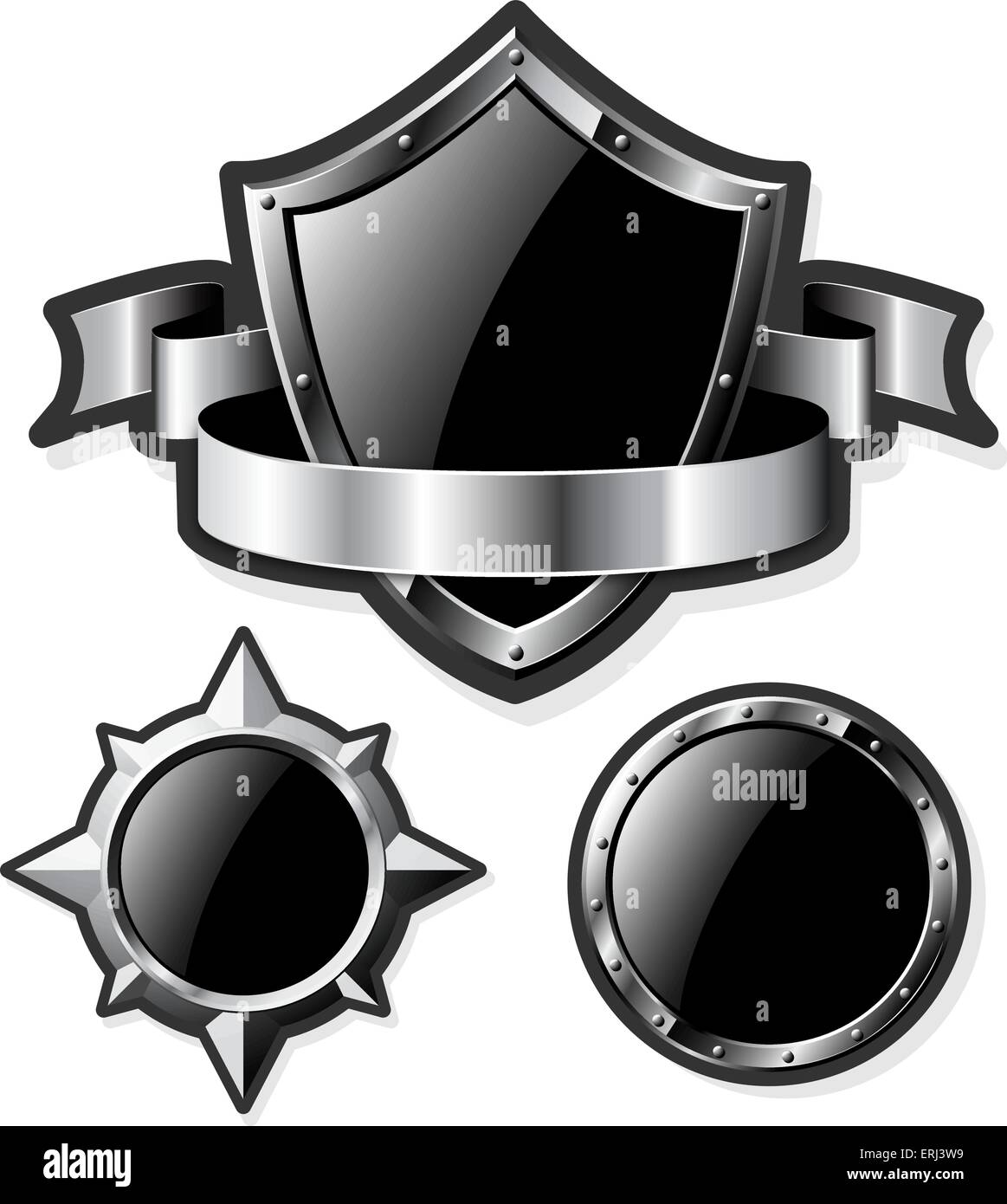 Silver star military Stock Vector Images - Alamy