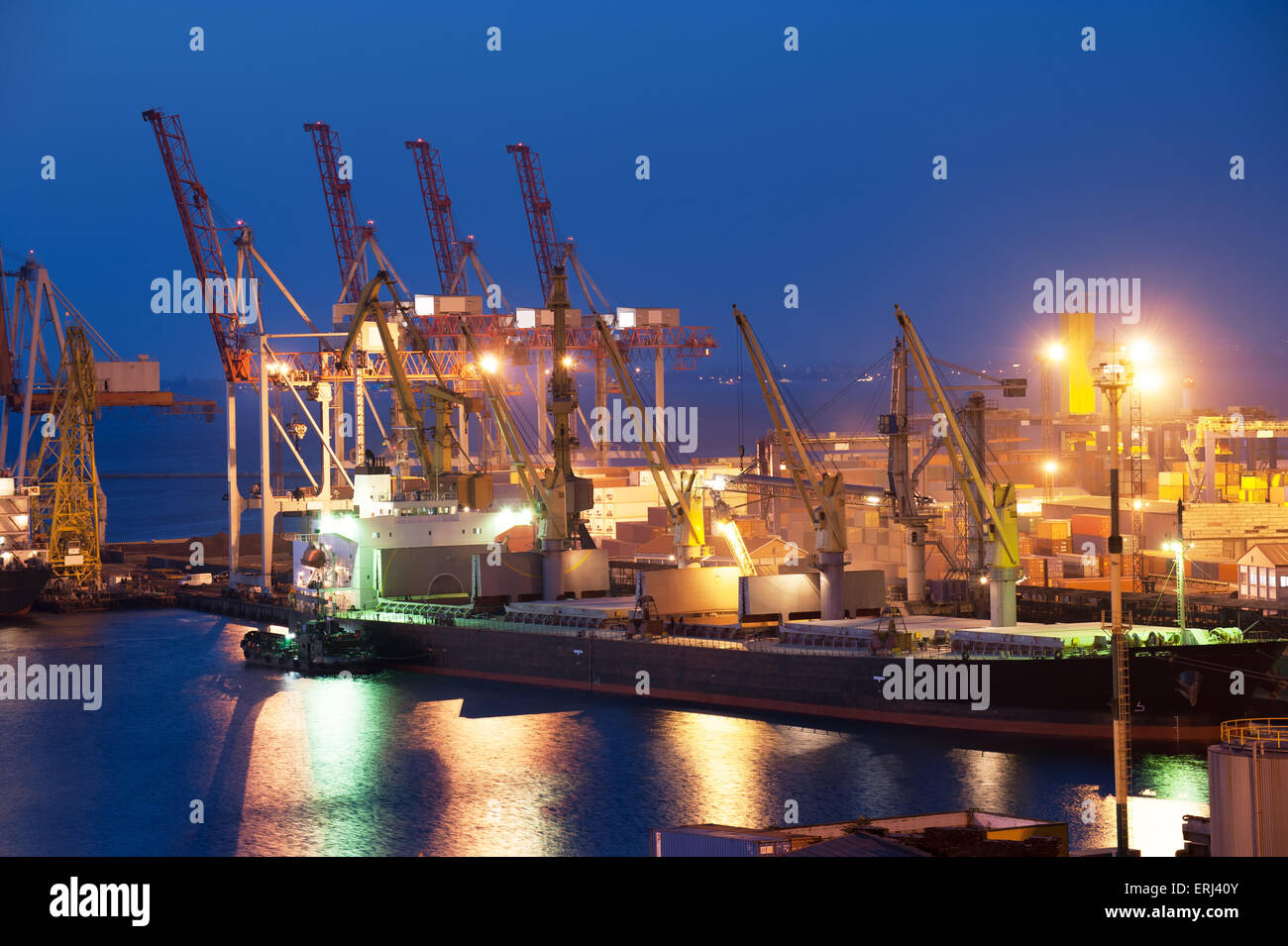 night port and ship Stock Photo - Alamy