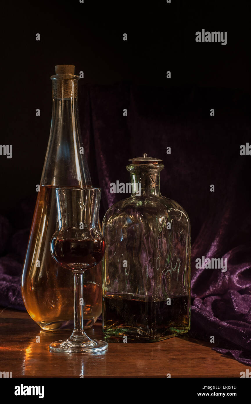 Still life liquor bottles hi-res stock photography and images - Alamy