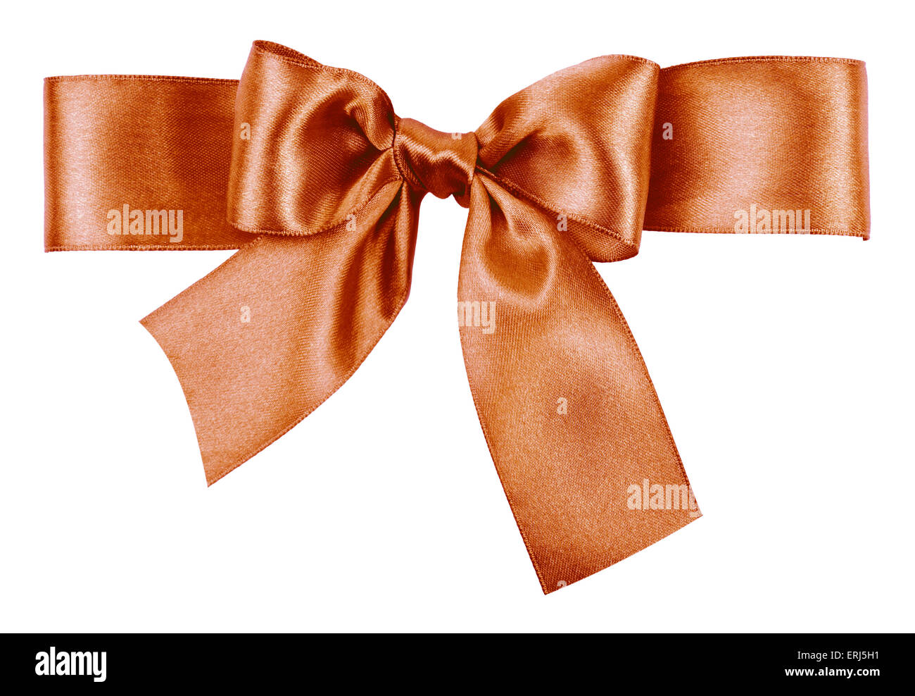 light brown bow made from silk ribbon Stock Photo - Alamy