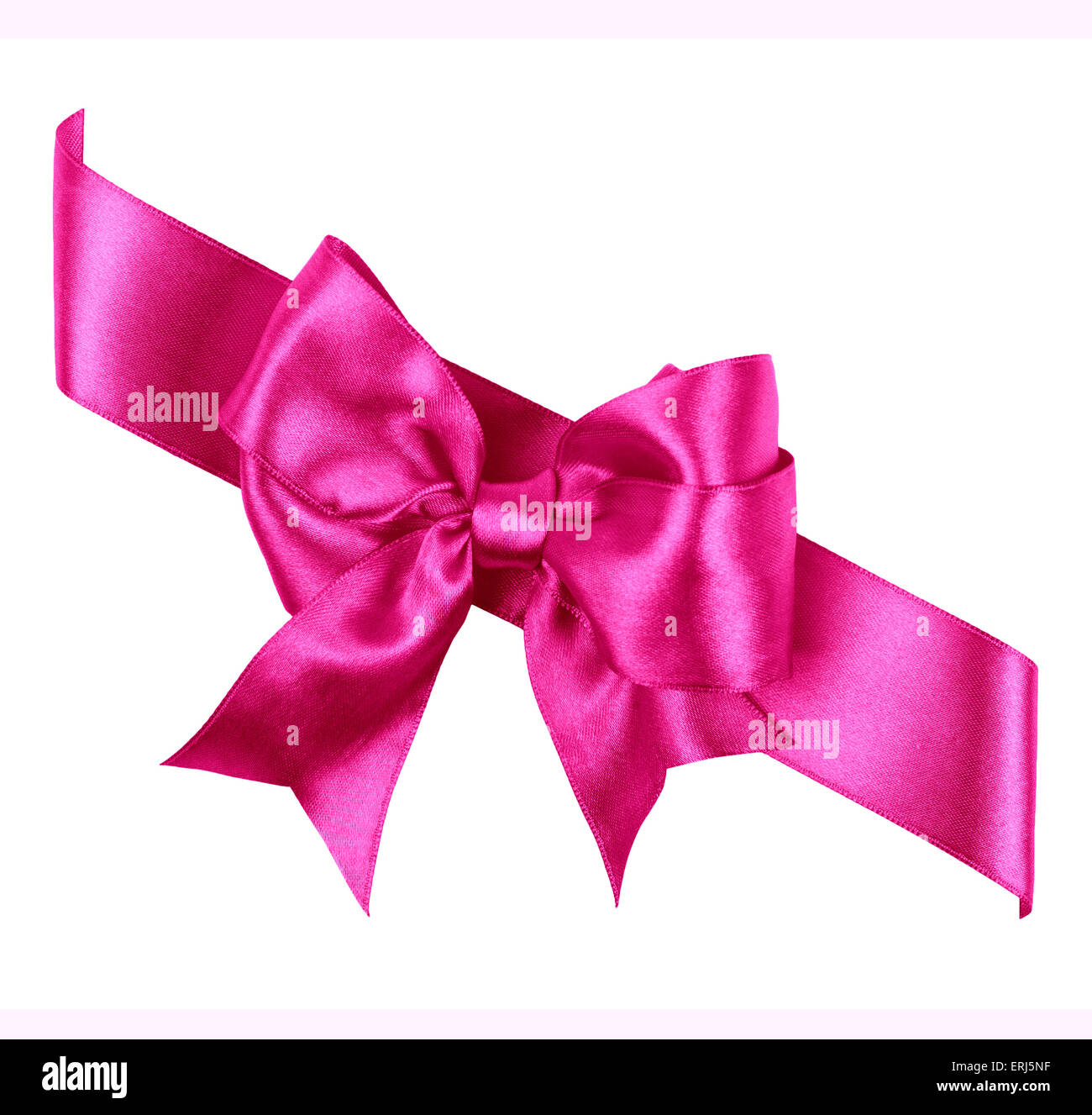 purple bow made from silk ribbon isolated Stock Photo - Alamy