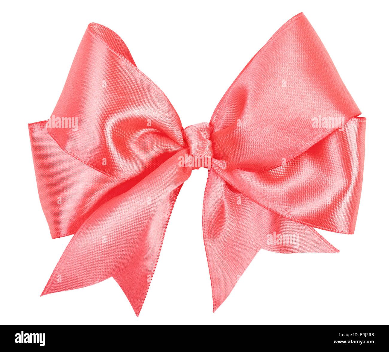 light pink bow isolated on white Stock Photo - Alamy
