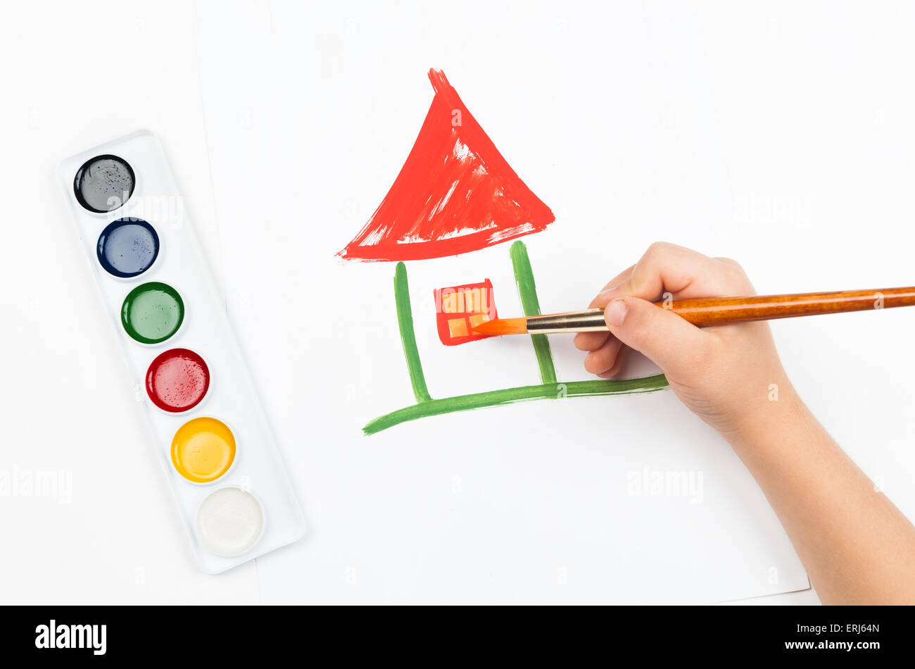 Rural house child drawing hi-res stock photography and images - Alamy