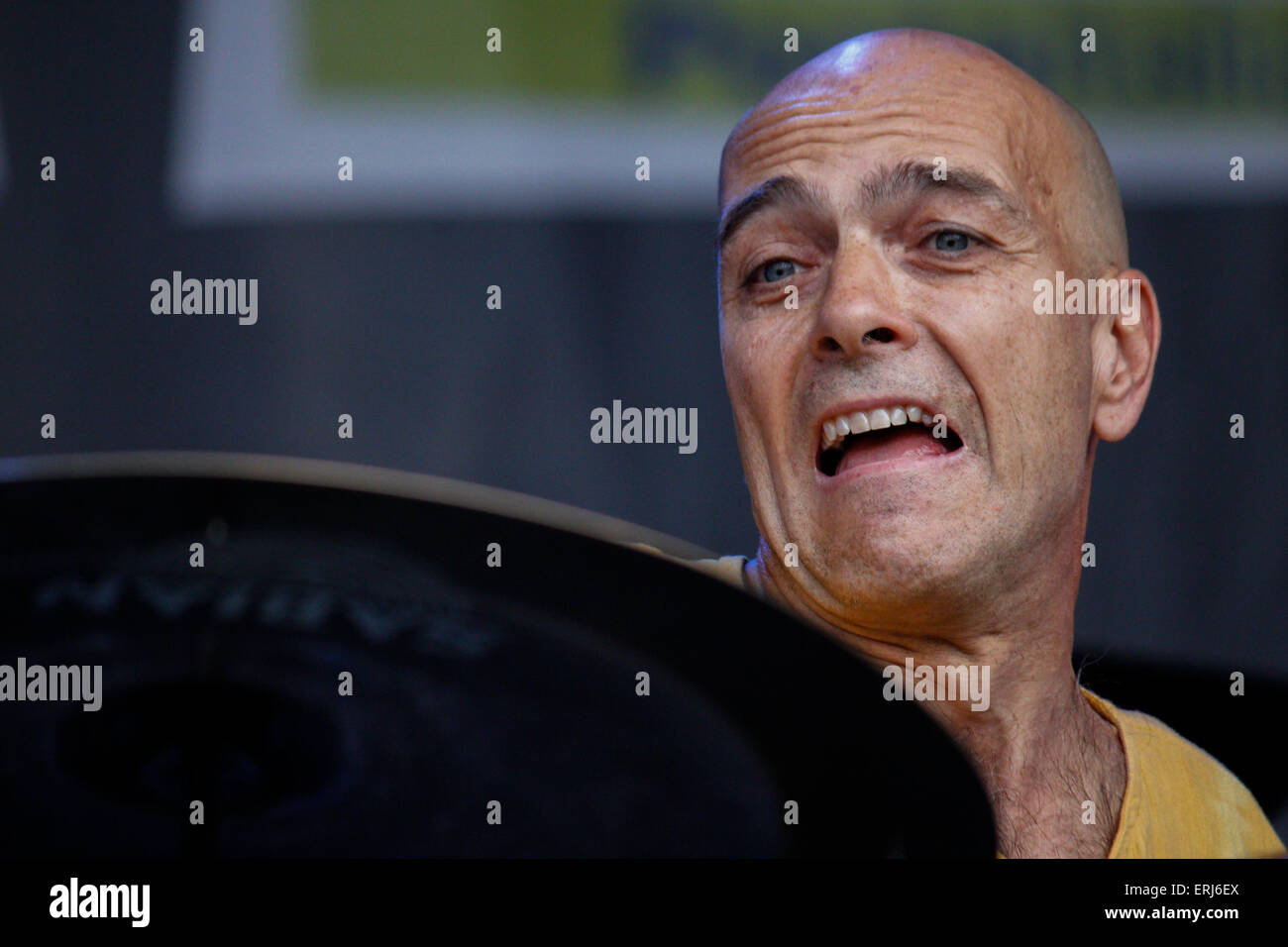 The Bobo Trio, with drummer Christian Meyer (in photo), performed live ...