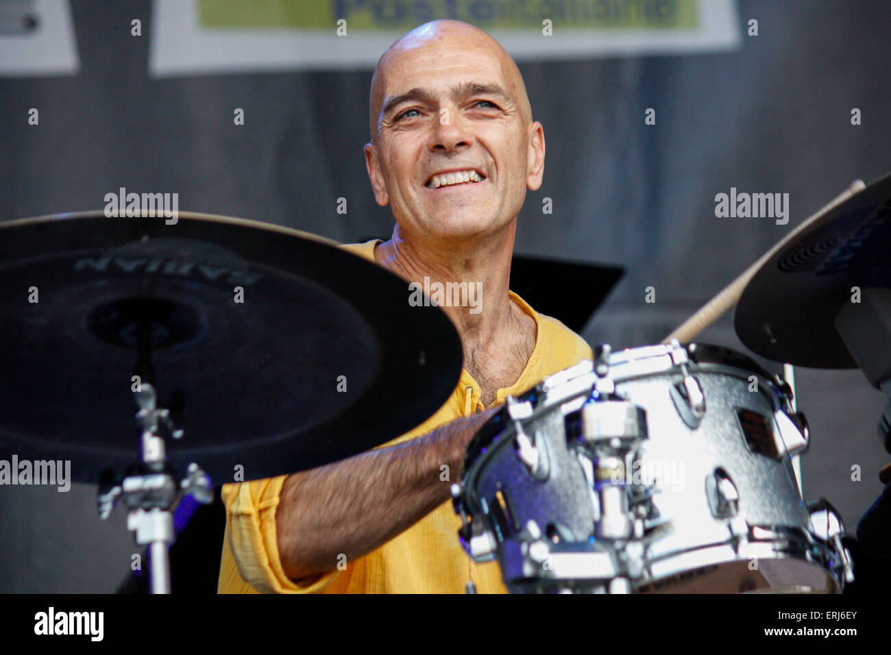 The Bobo Trio, with drummer Christian Meyer (in photo), performed live ...