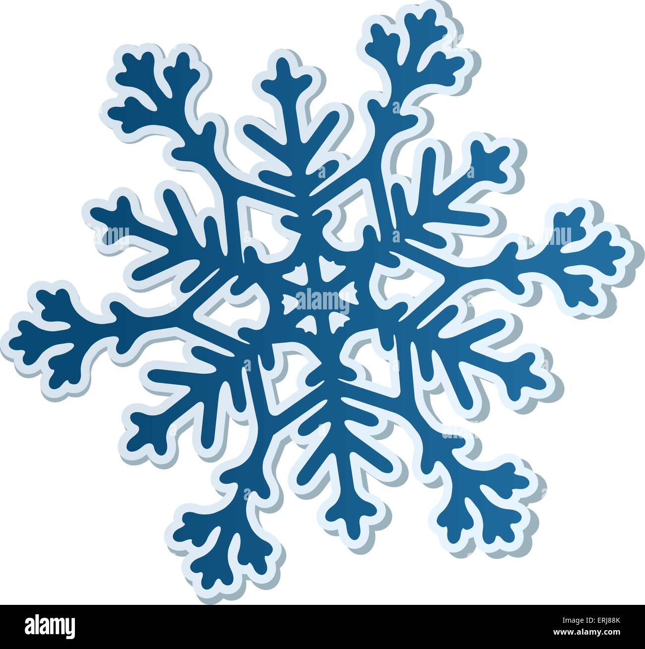 Beautiful paper snowflake isolated on white Stock Vector Image & Art ...