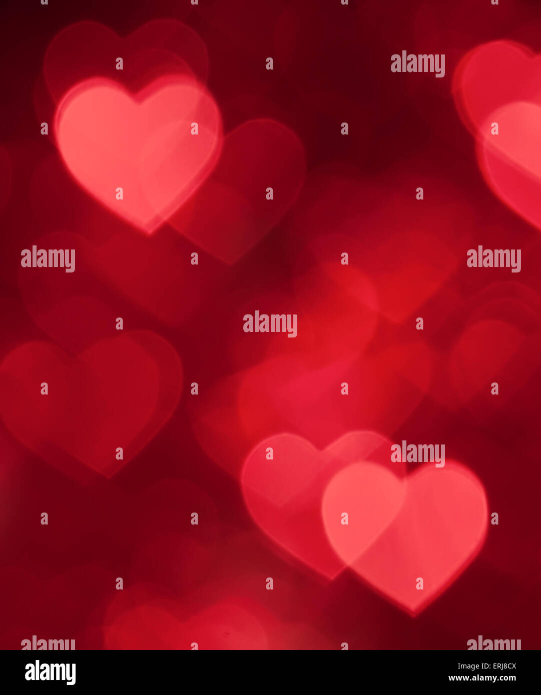 red hearts bokeh background Stock Photo - Alamy