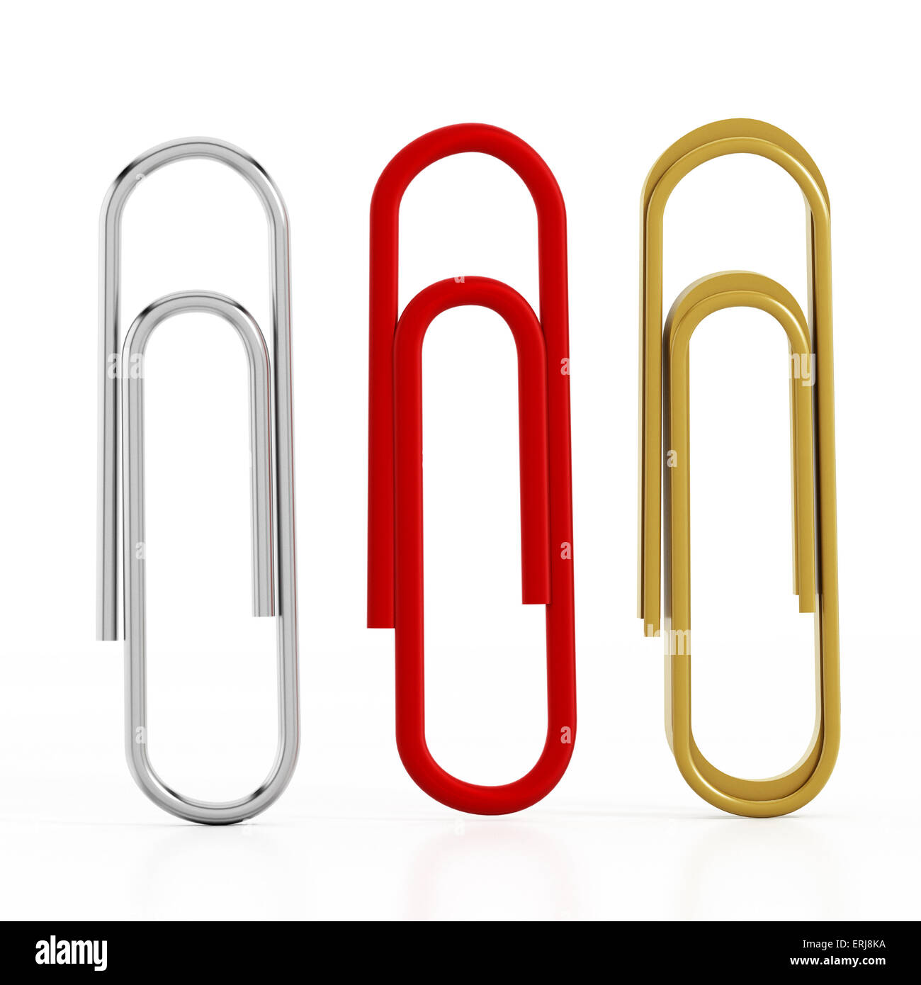 Paper clips isolated on white background. Clipping path included Stock ...
