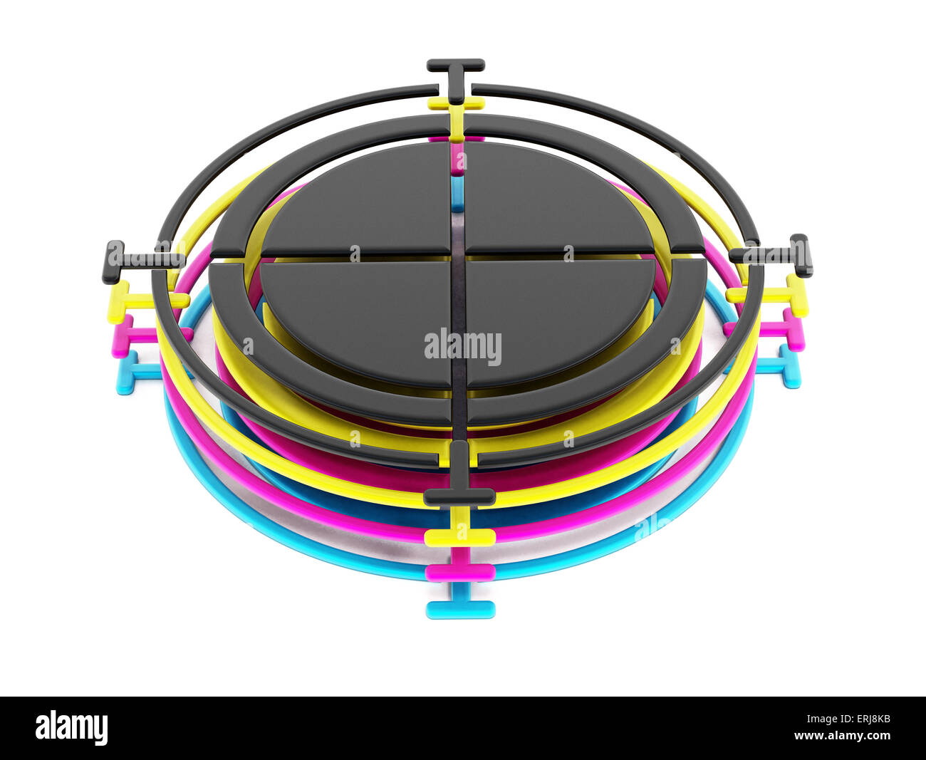 CMYK cross isolated on white background Stock Photo - Alamy