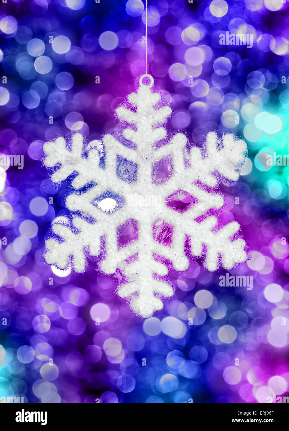 Neon blue snowflake hi-res stock photography and images - Alamy