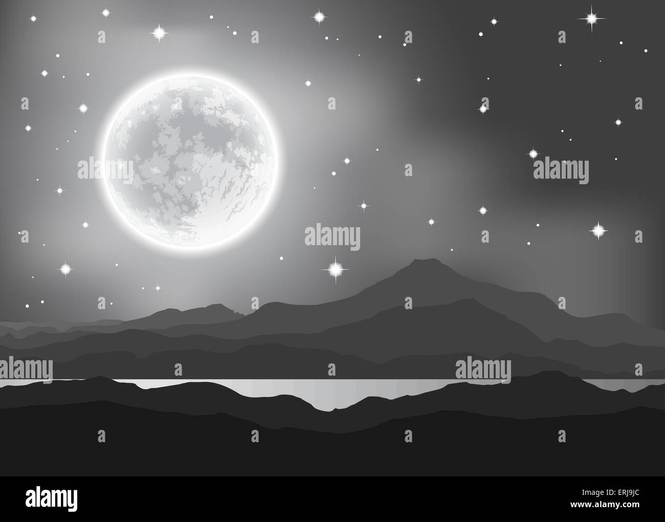 Lunar terrain view Stock Vector Images - Alamy