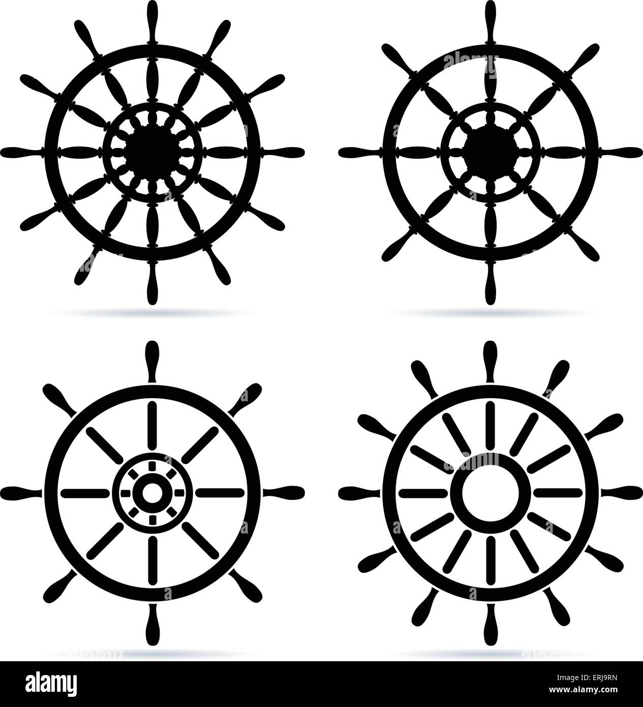 Boat steering wheel on Cut Out Stock Images & Pictures - Alamy