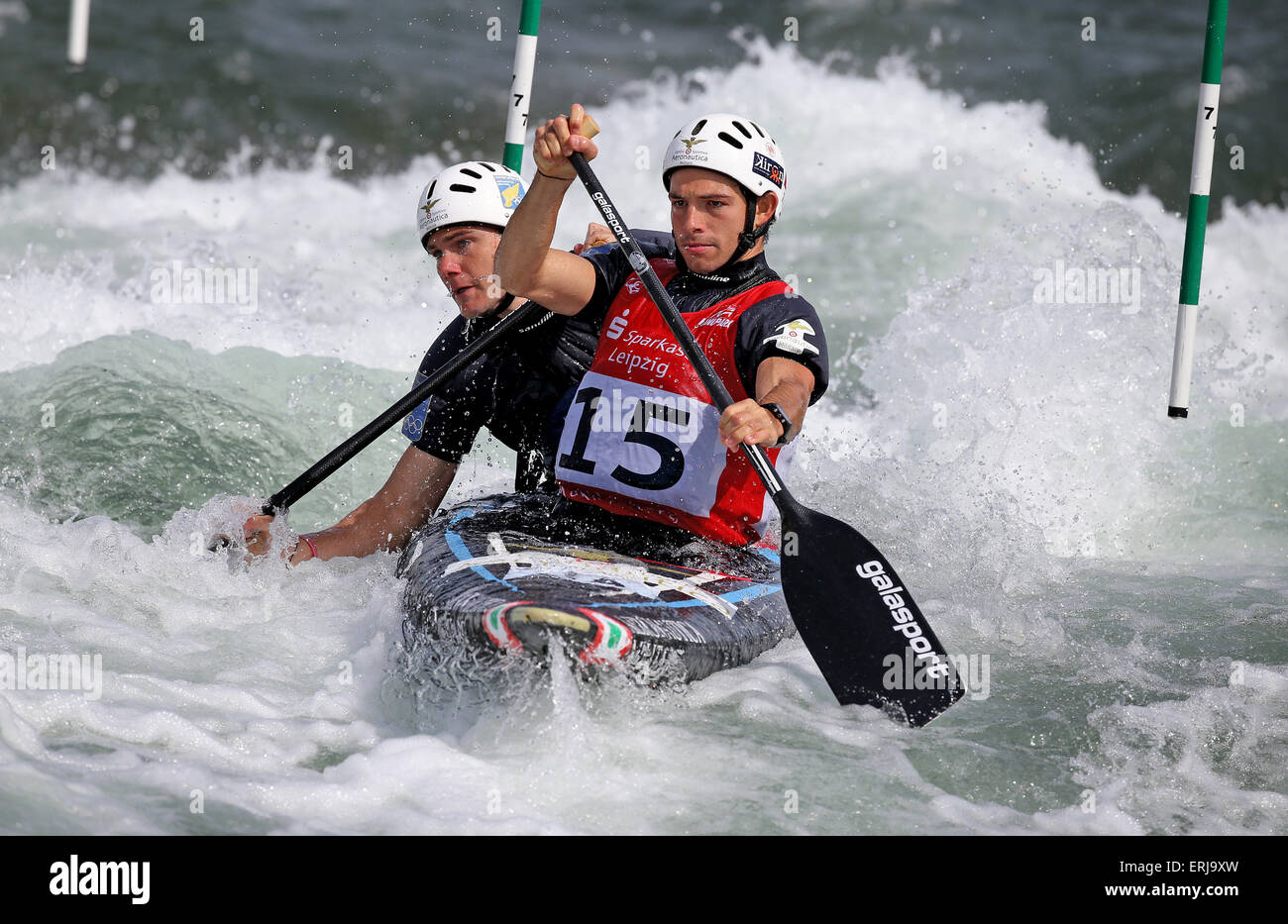 Markkleeberg, Germany. 30th May, 2015. Pietro Camporesi (FRONT) and ...