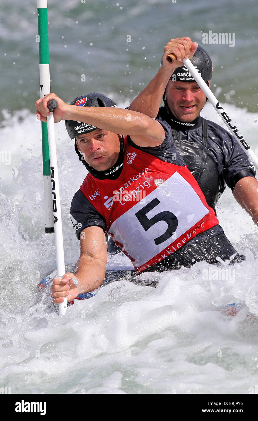 Markkleeberg, Germany. 30th May, 2015. Pavol Hochschoner (FRONT) and ...
