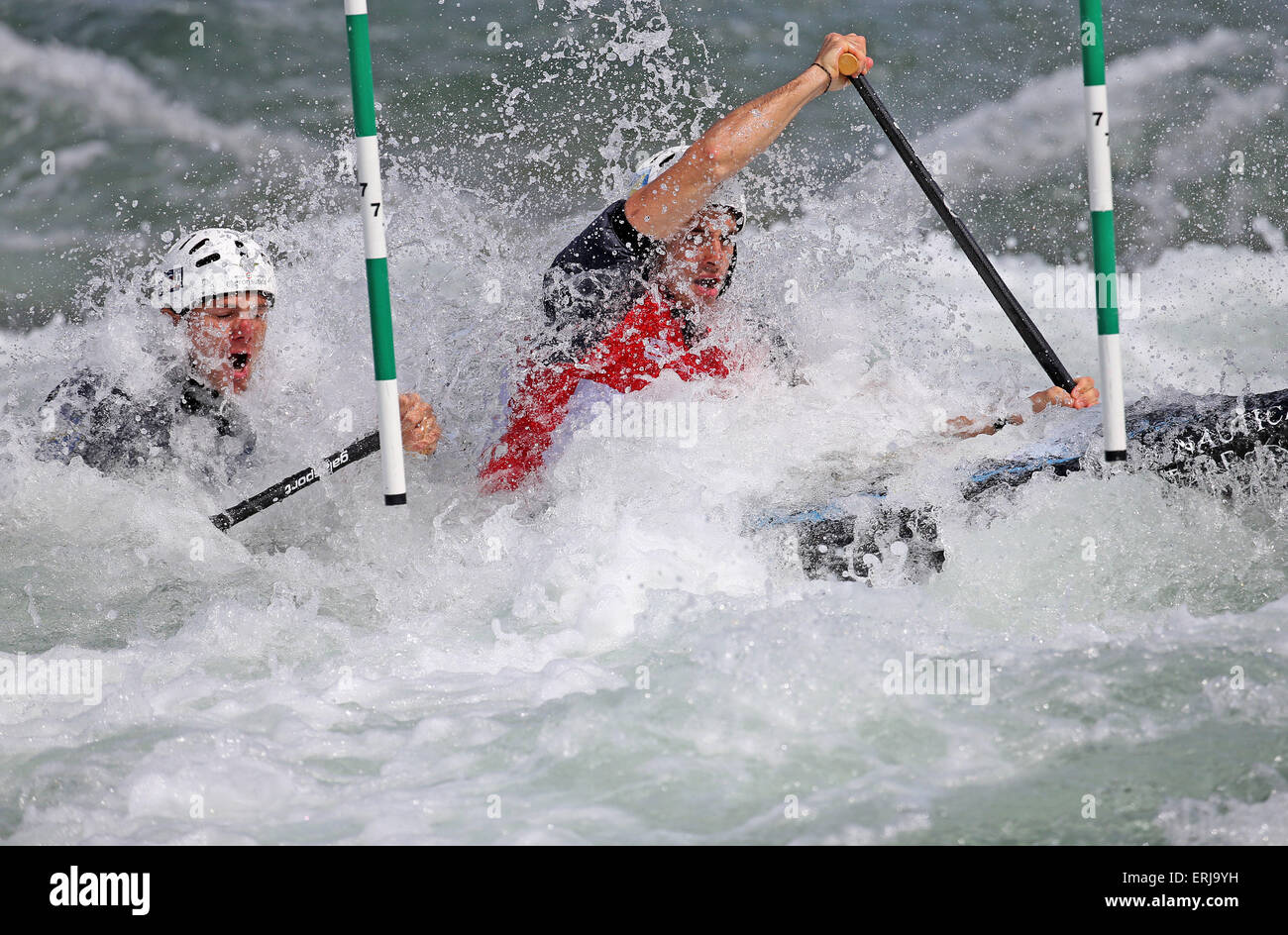 Markkleeberg, Germany. 30th May, 2015. Pietro Camporesi (FRONT) and ...