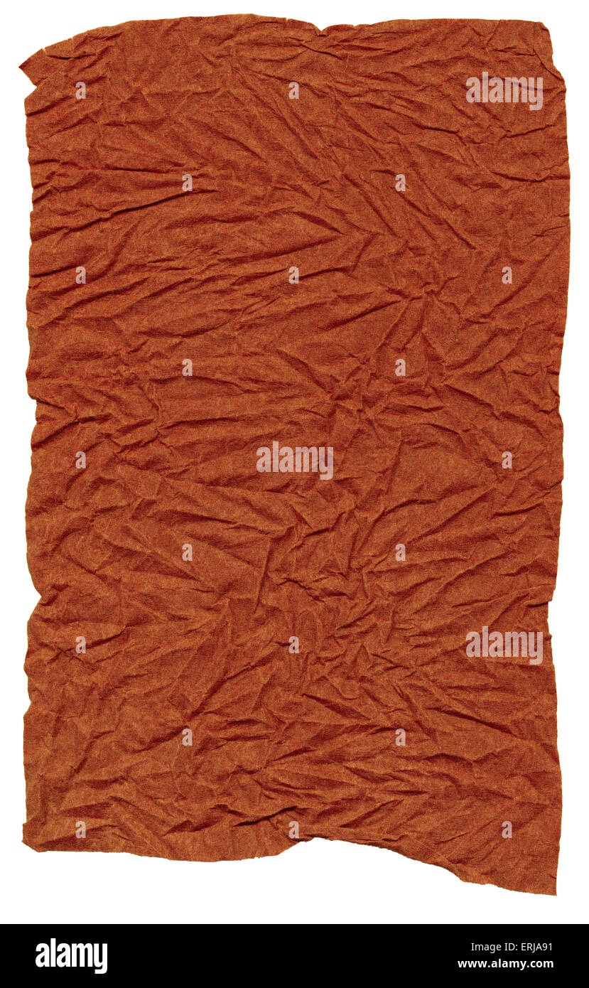 red crumpled paper isolated on white Stock Photo - Alamy