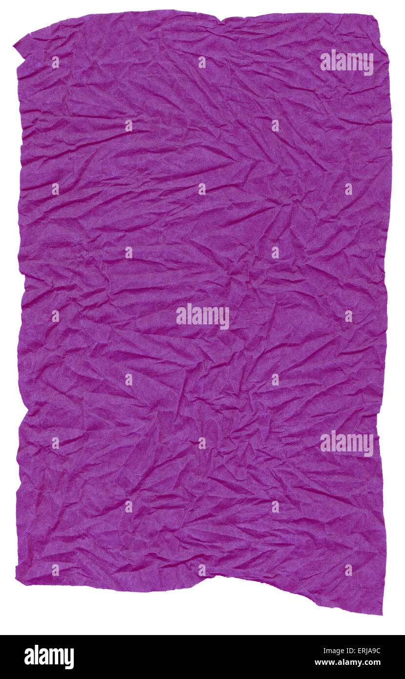 pink crumpled paper isolated on white Stock Photo - Alamy