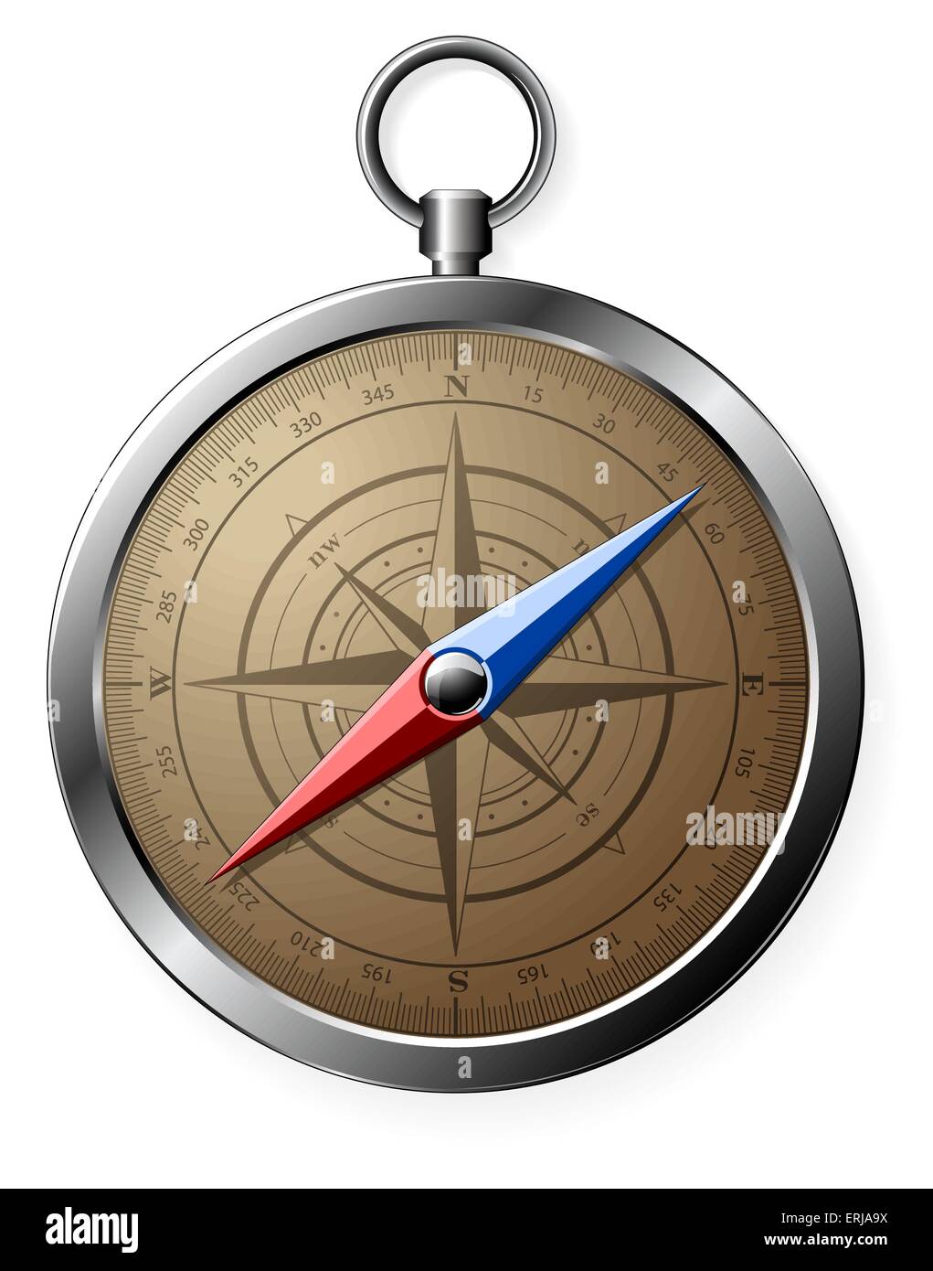 Steel detailed compass isolated on white Stock Vector Image & Art - Alamy