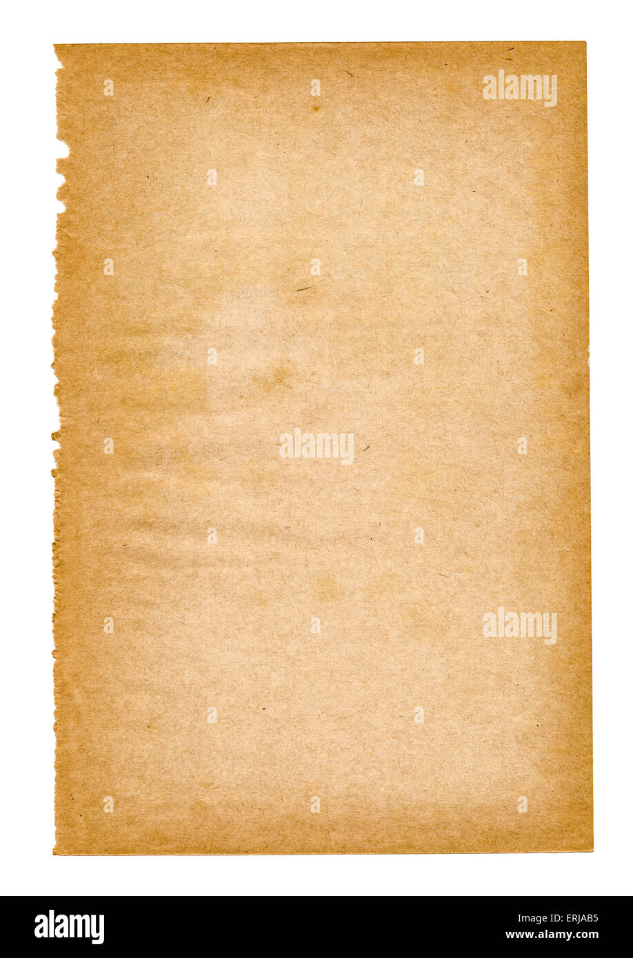 Aged paper isolated on white Stock Photo - Alamy