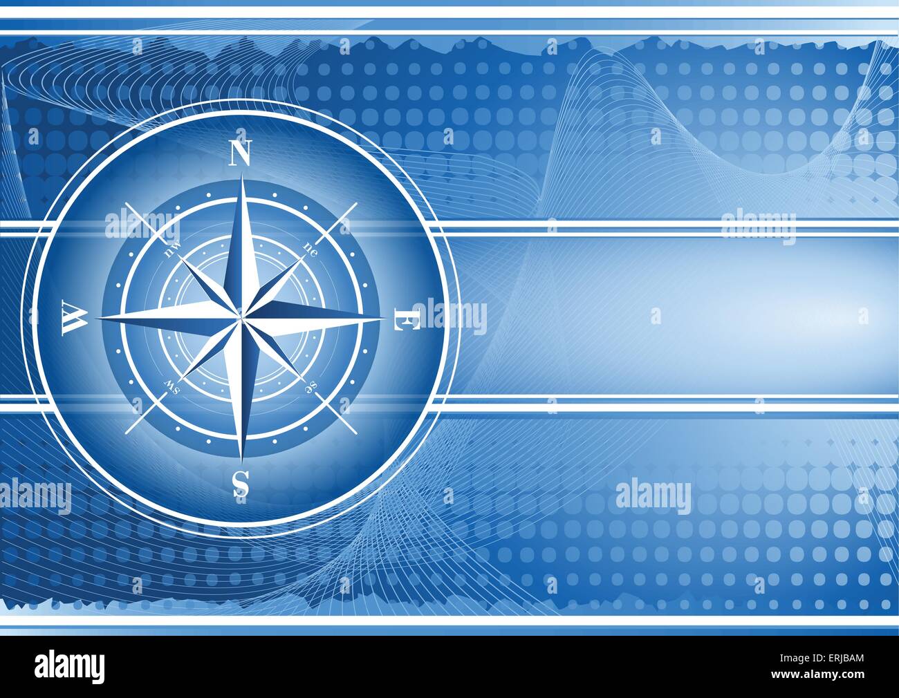 Blue background with compass rose. EPS 10 Stock Vector Image & Art - Alamy